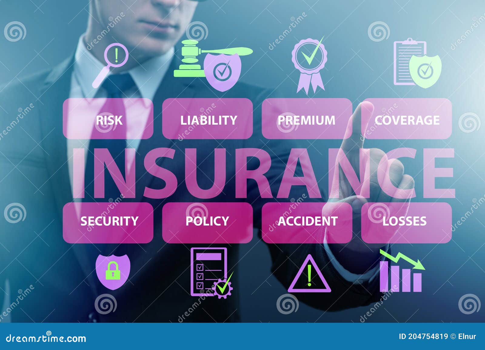 Concept of Various Types of Insurance Stock Image - Image of coverage ...