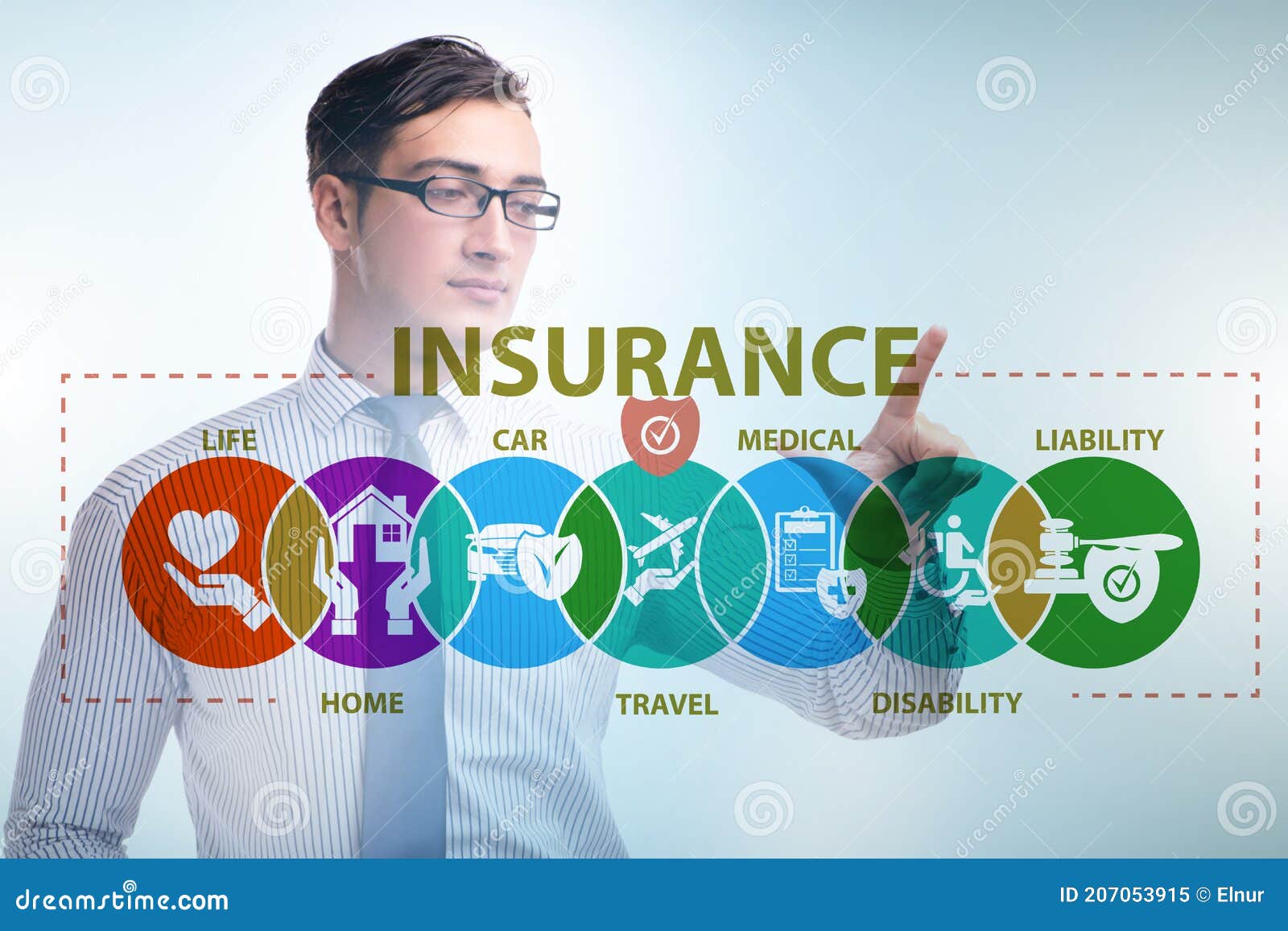 Concept of Various Types of Insurance Stock Image - Image of secure ...