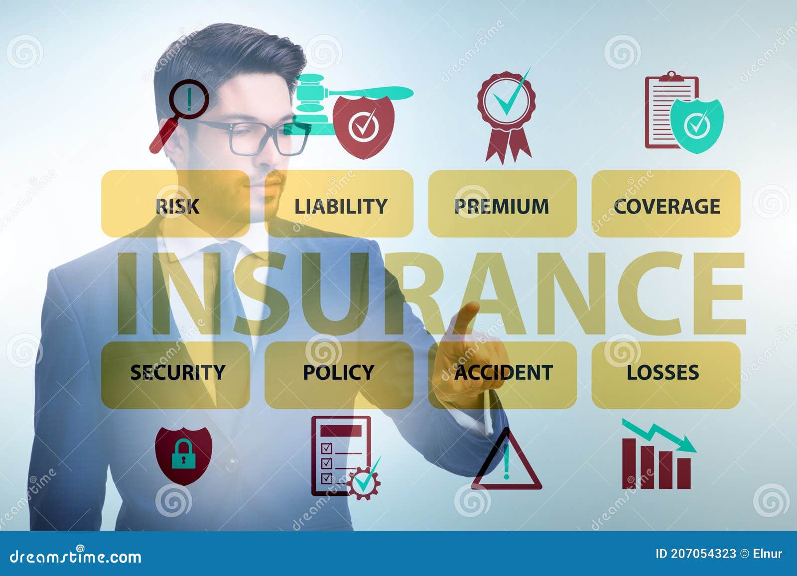 Concept of Various Types of Insurance Stock Image - Image of security ...