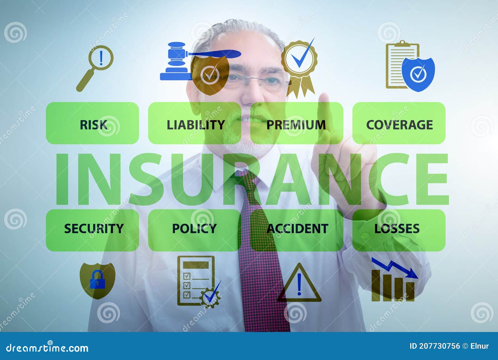 Concept of Various Types of Insurance Stock Photo - Image of policy ...