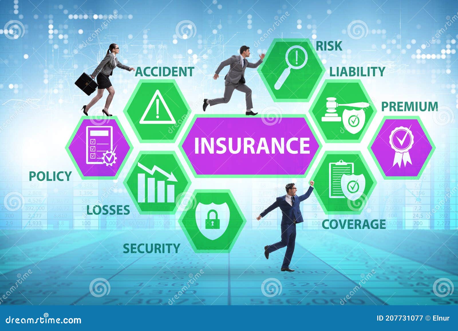 Concept of Various Types of Insurance Stock Image - Image of life ...