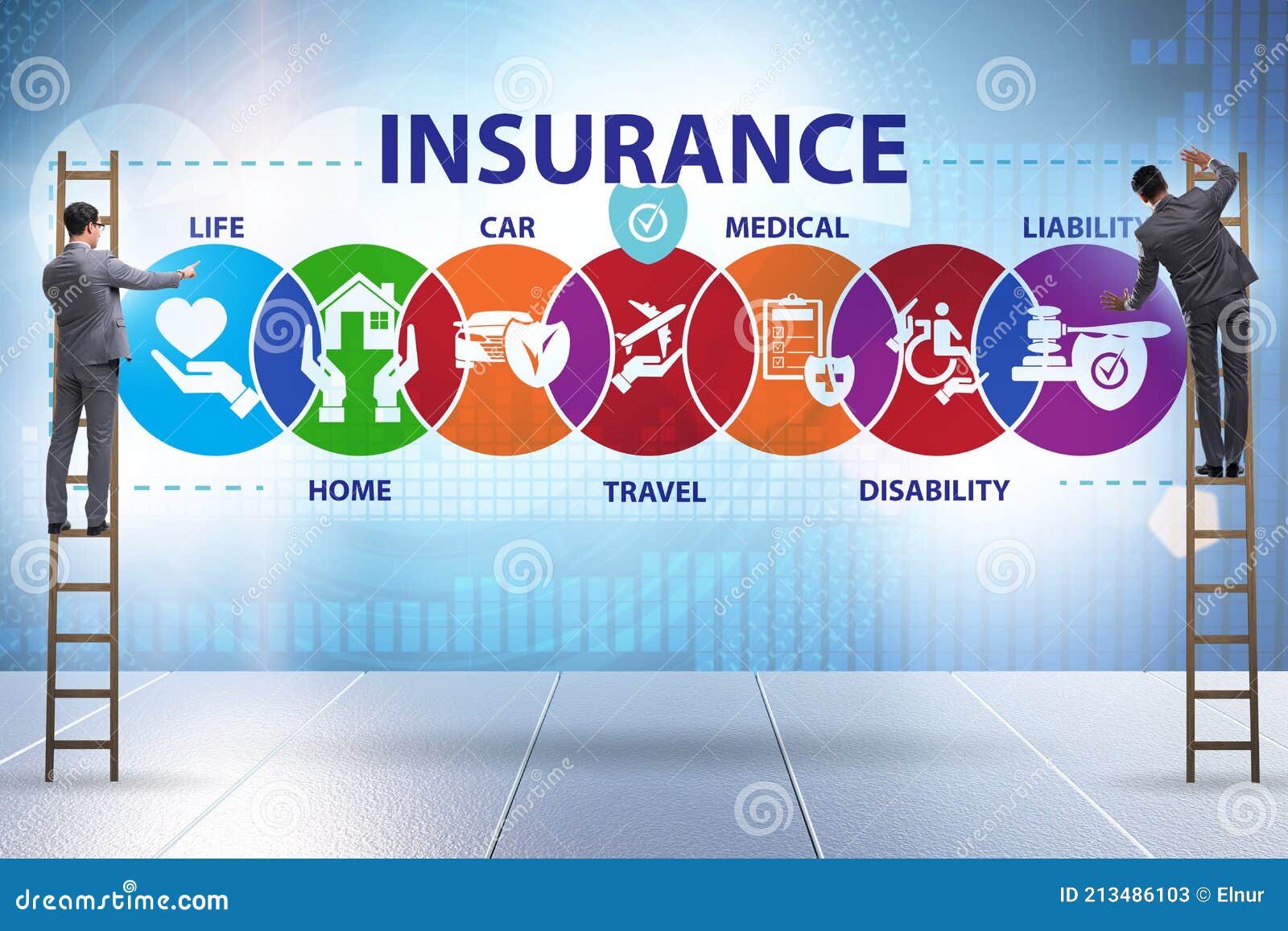 Concept of Various Types of Insurance Stock Image - Image of investment ...