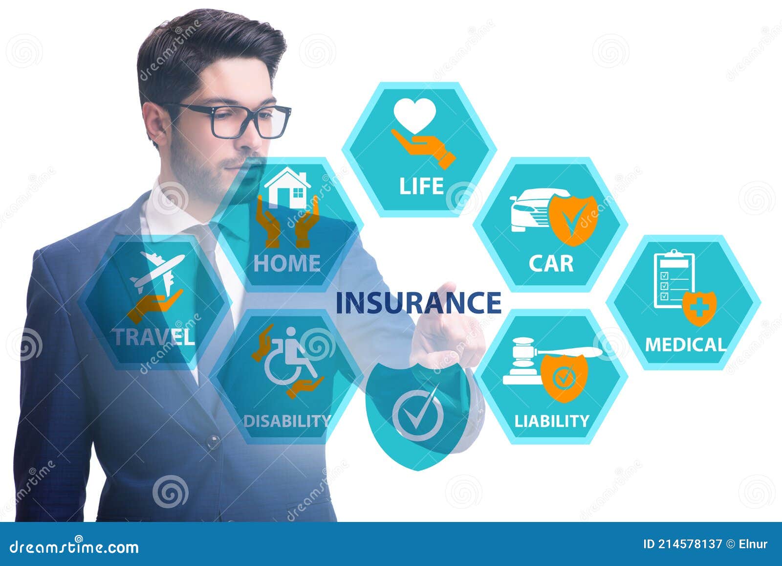 Types Of Insurance Property Health Life Auto Chart Cartoon Vector ...