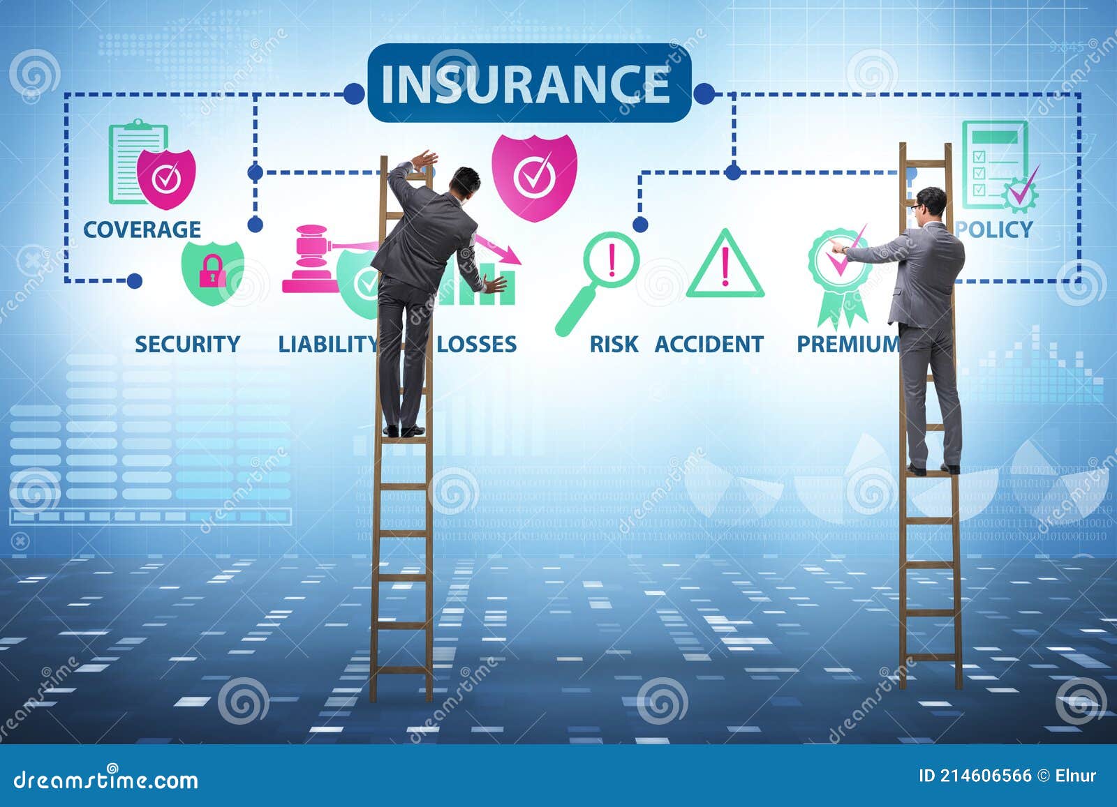 Concept of Various Types of Insurance Stock Illustration - Illustration ...