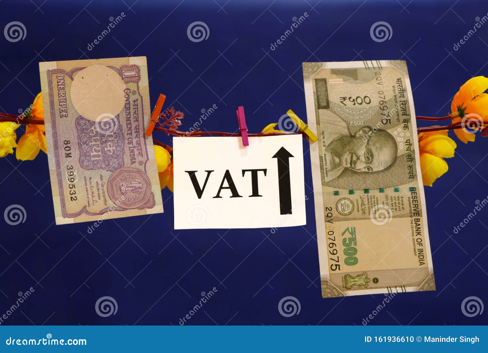 Concept of VAT between Indian Currency Notes. Stock Photo - Image of ...
