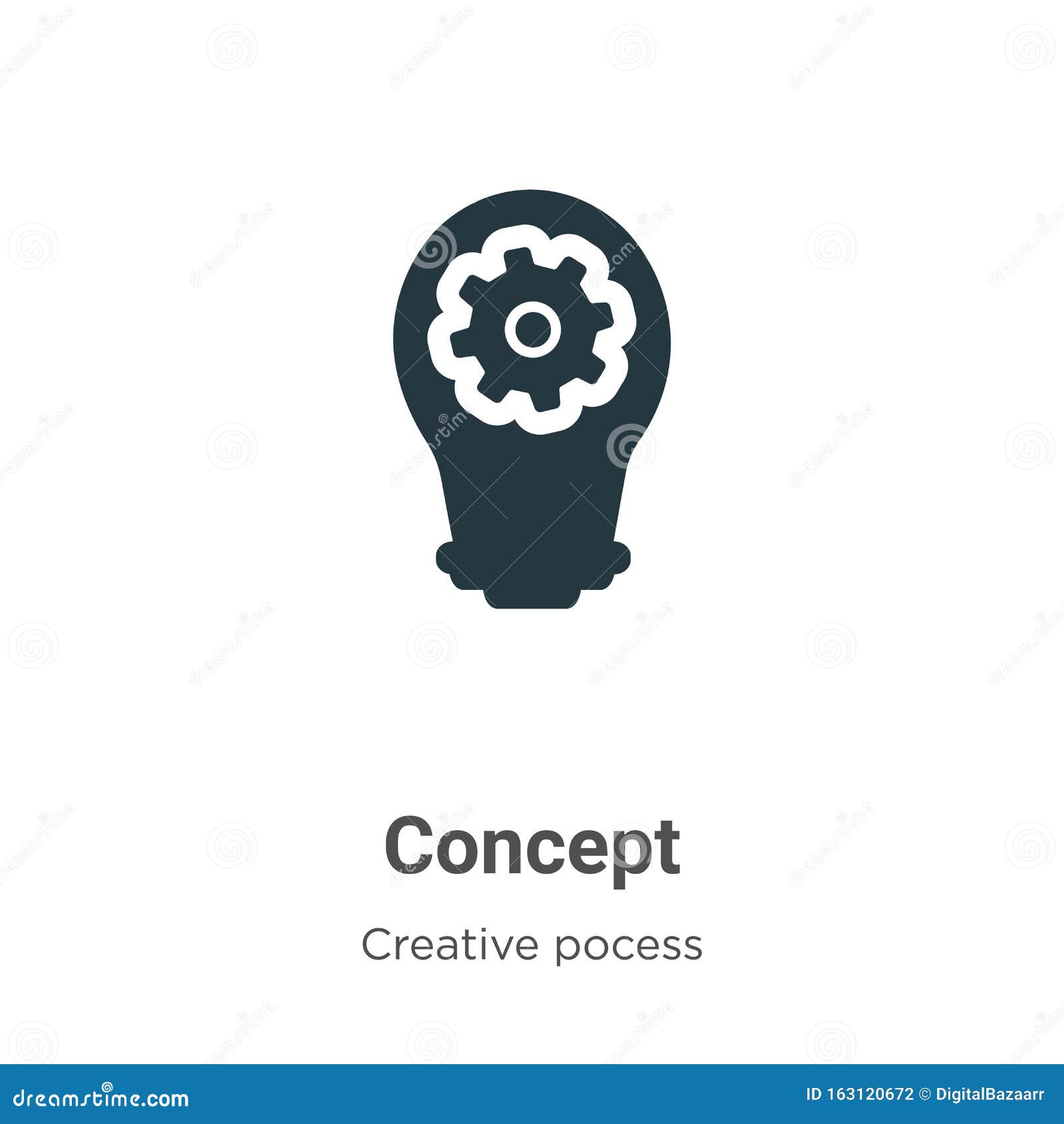 Concept Vector Icon on White Background. Flat Vector Concept Icon ...