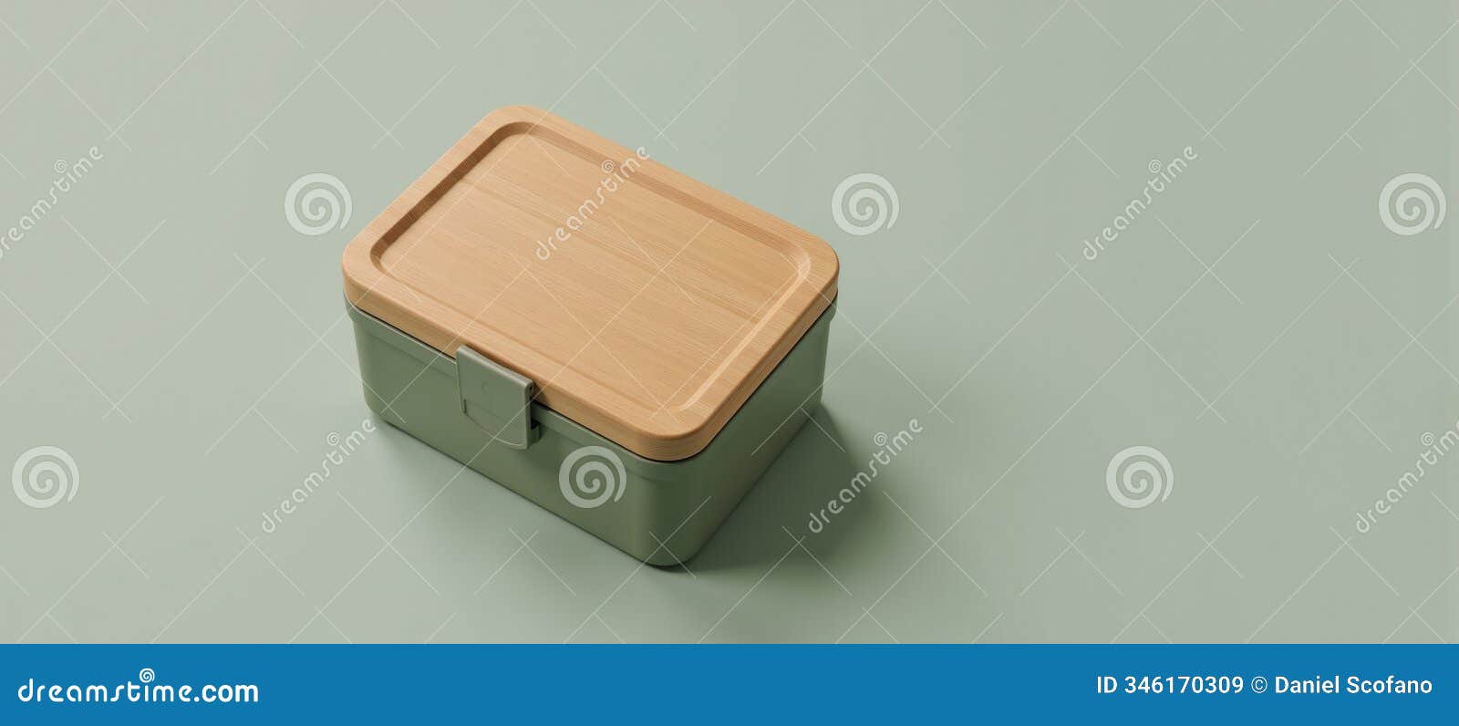 Vector Illustration Minimalist Bamboo Lunch Box Ecofriendly Displayed ...