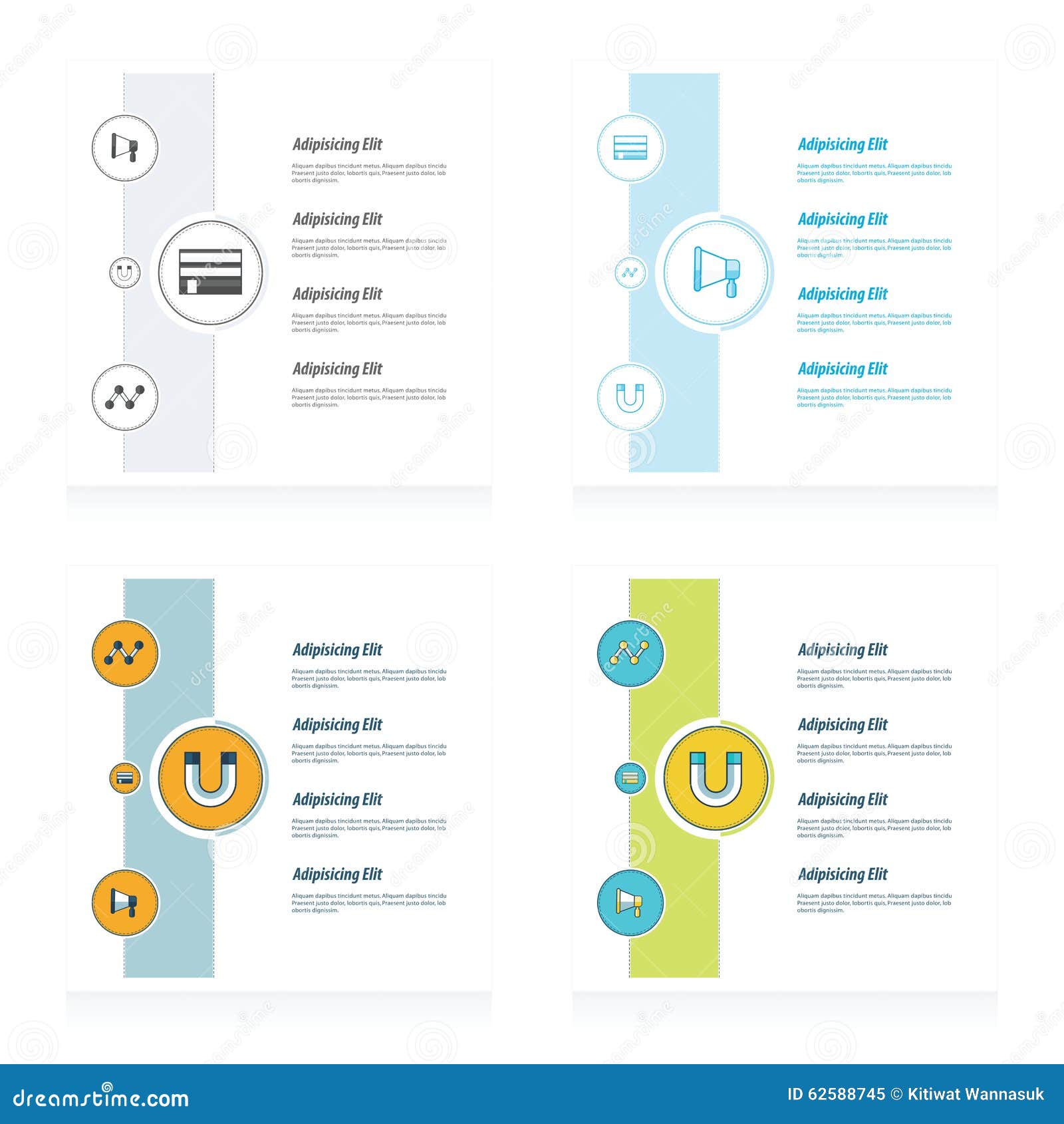 Concept vectors design set stock vector. Illustration of brochure ...