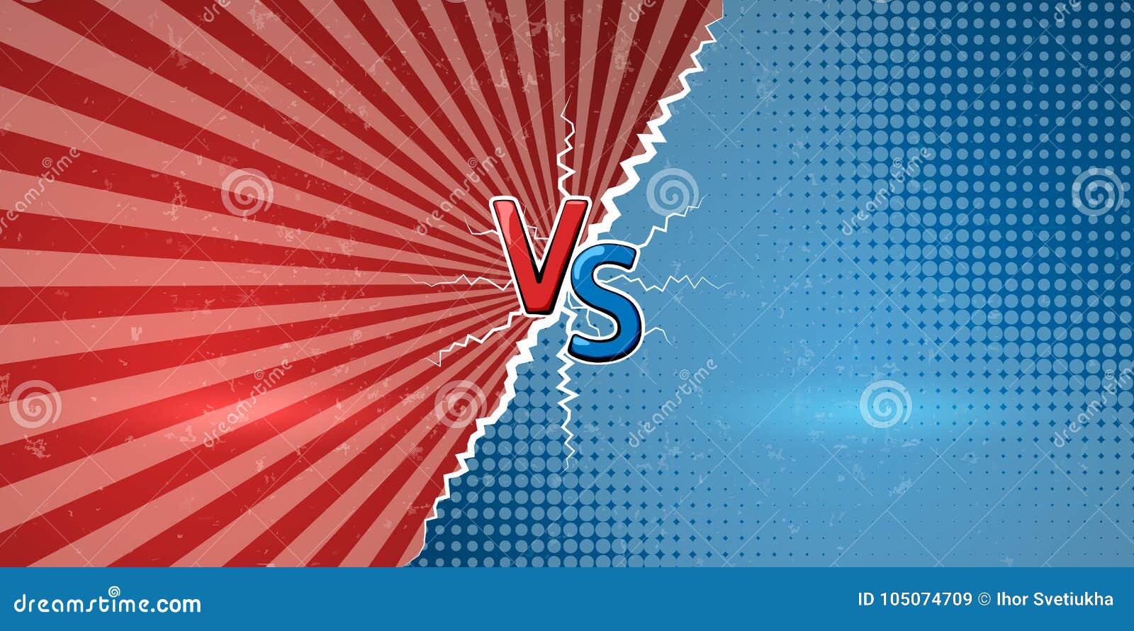 Concept of Versus in Retro Comics Style. Stock Vector - Illustration of ...