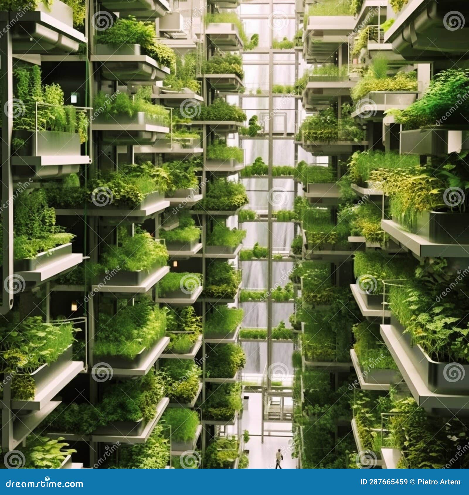 The Concept of Vertical Farming Explained. Generative AI Stock ...