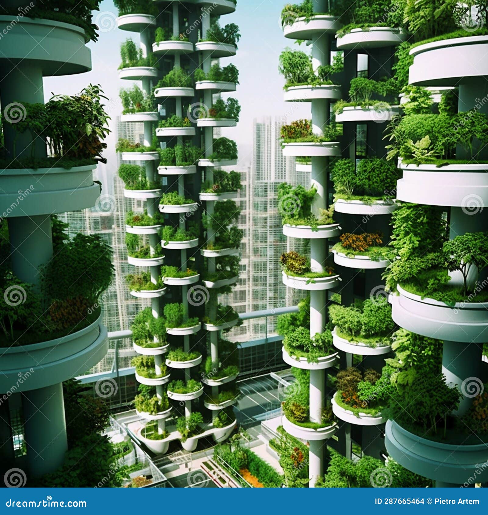 The Concept of Vertical Farming Explained. Generative AI Stock Photo ...