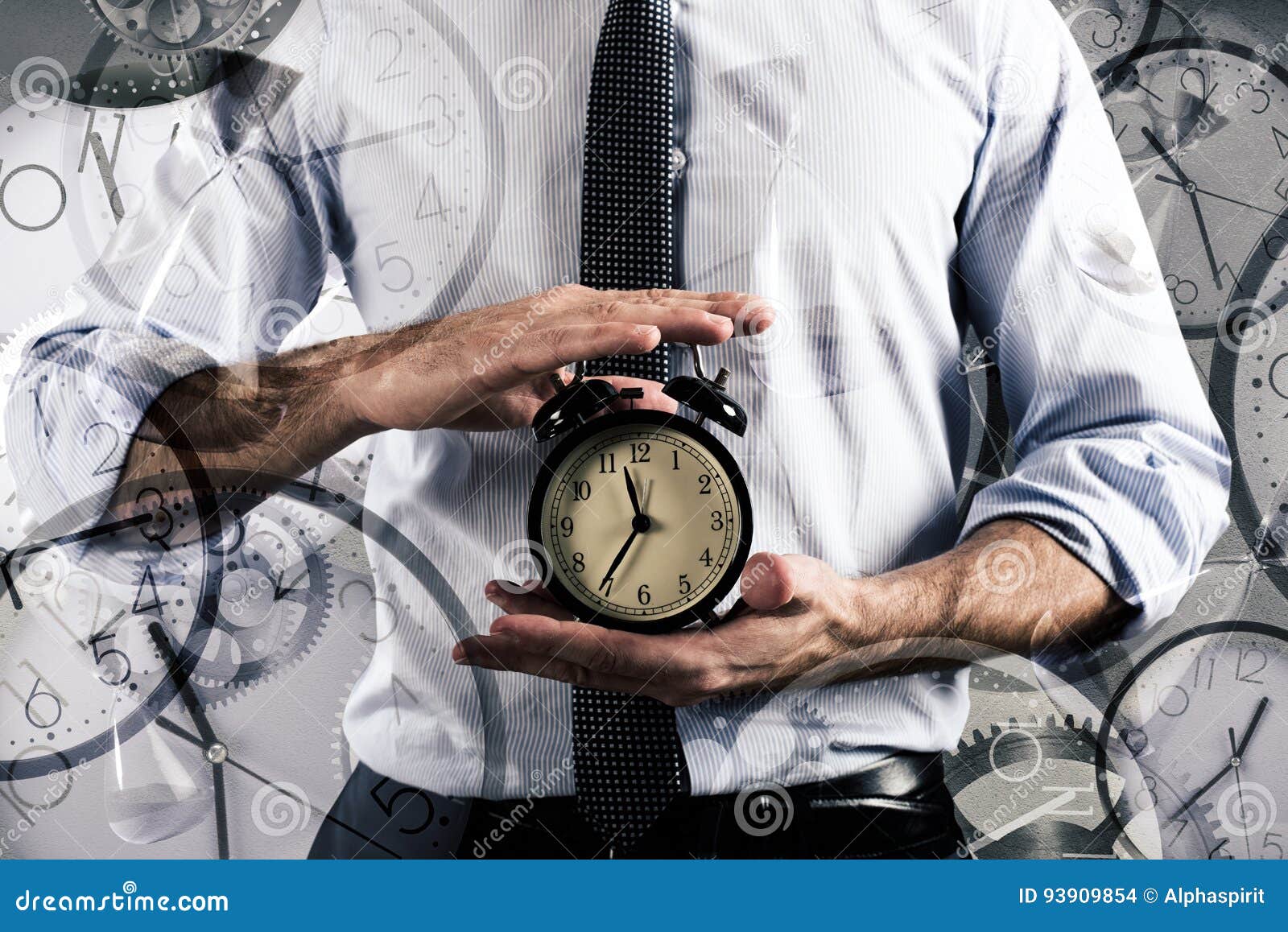 Concept Vertraging En Tijd Met Klok Stock Foto - Image of precisie ...