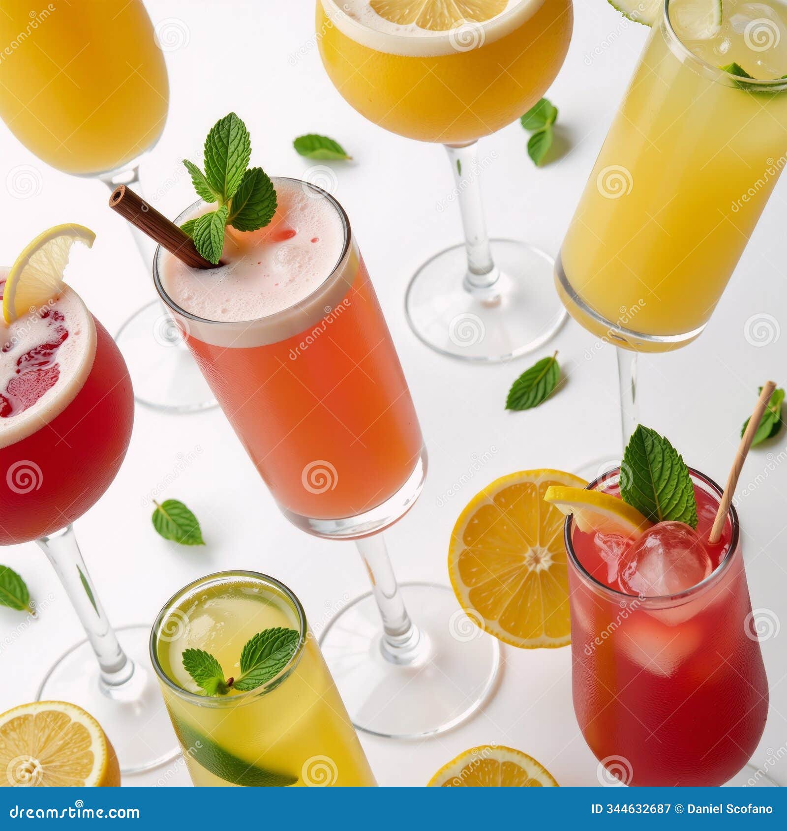 Vibrant Vector Patterns Showcase Assorted Refreshing Beverages Suitable ...