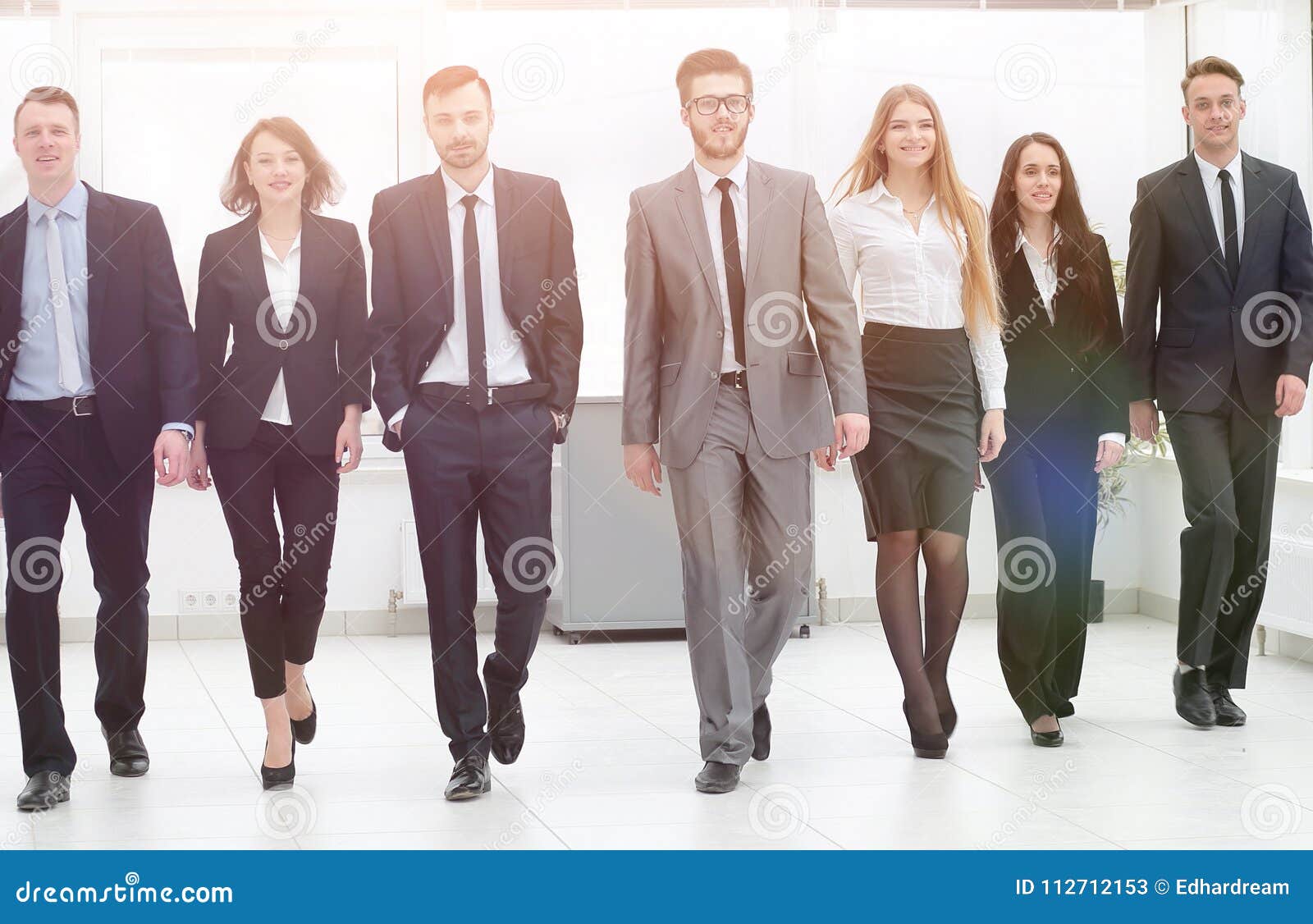 Bottom View. Business Team Walking Forward Stock Image - Image of ...