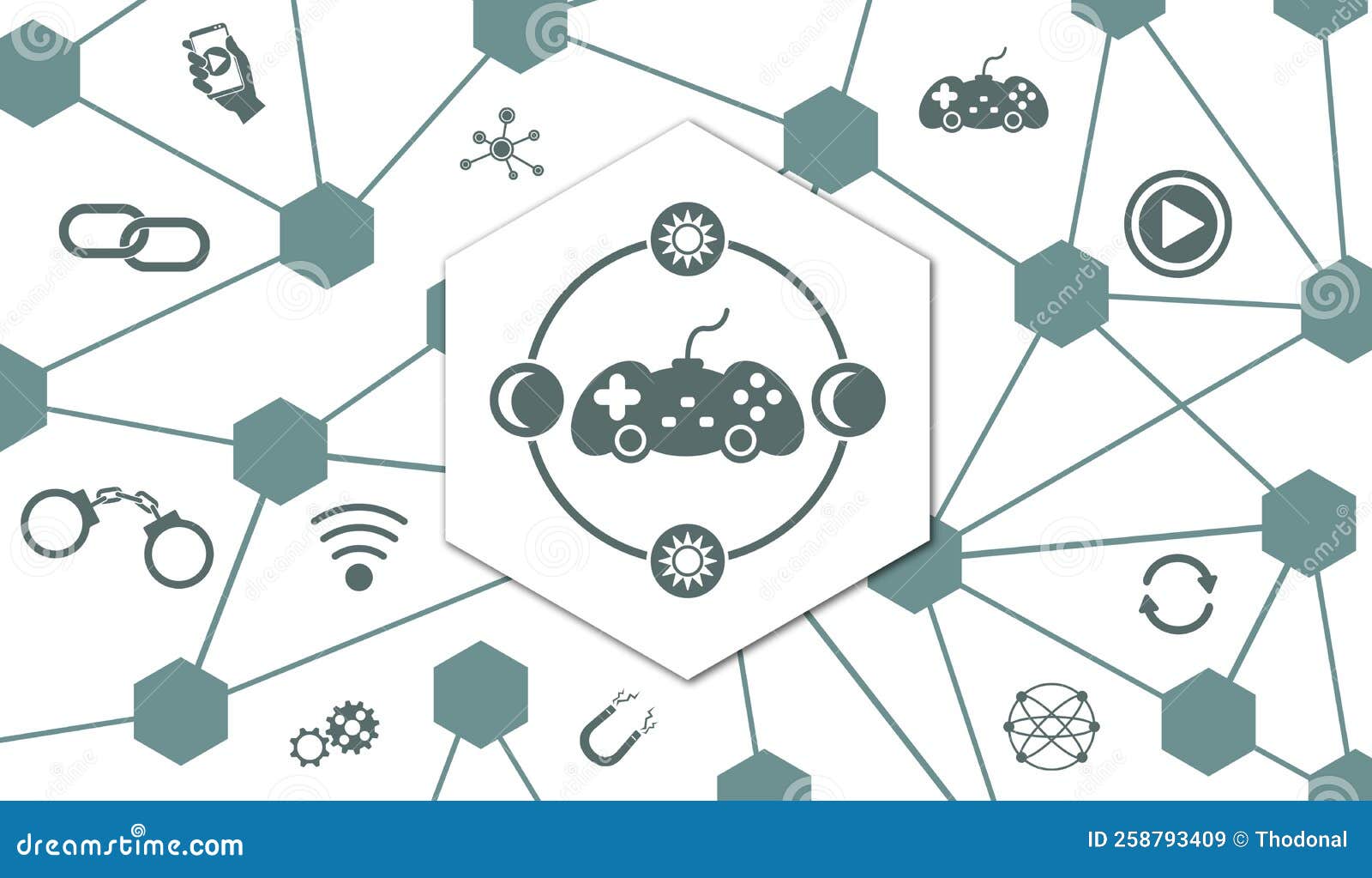 Concept of Video Game Addiction Stock Illustration - Illustration of ...