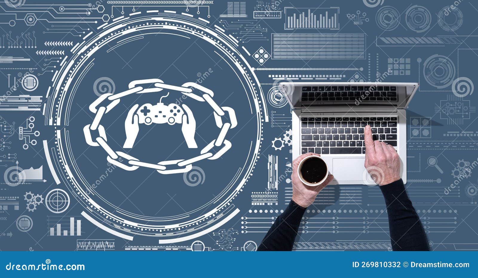 Concept of Video Game Addiction Stock Photo - Image of internet, gamer ...