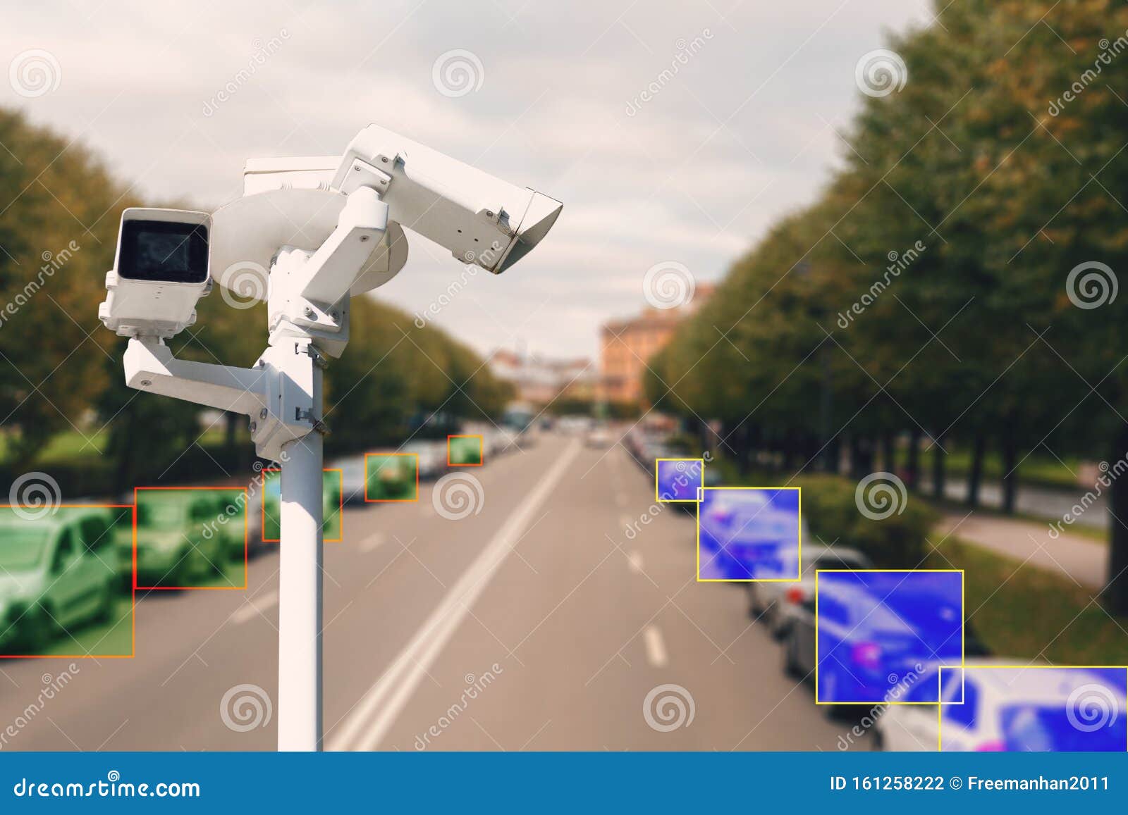The Concept of Video Surveillance and Security Technology. CCTV Camera ...
