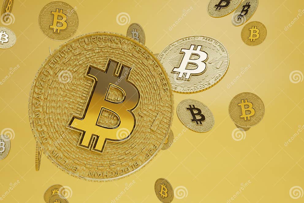The Concept of Virtual Money. Abstract Background Consisting of Bitcoin ...
