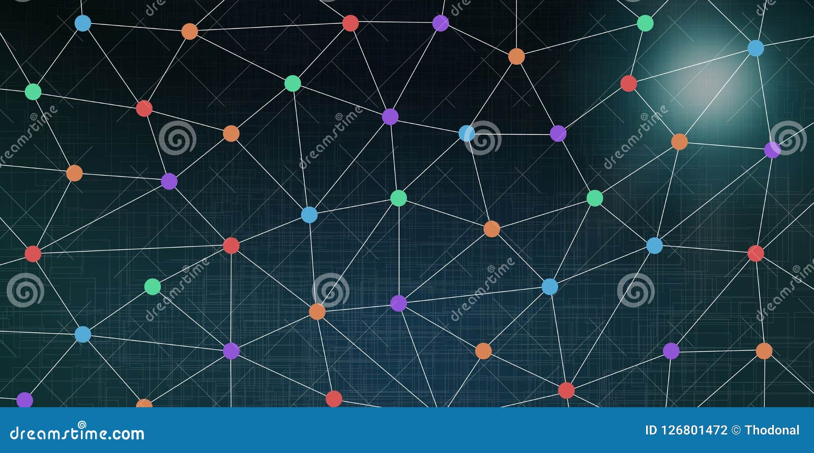 Concept of a Virtual Network Stock Illustration - Illustration of group ...