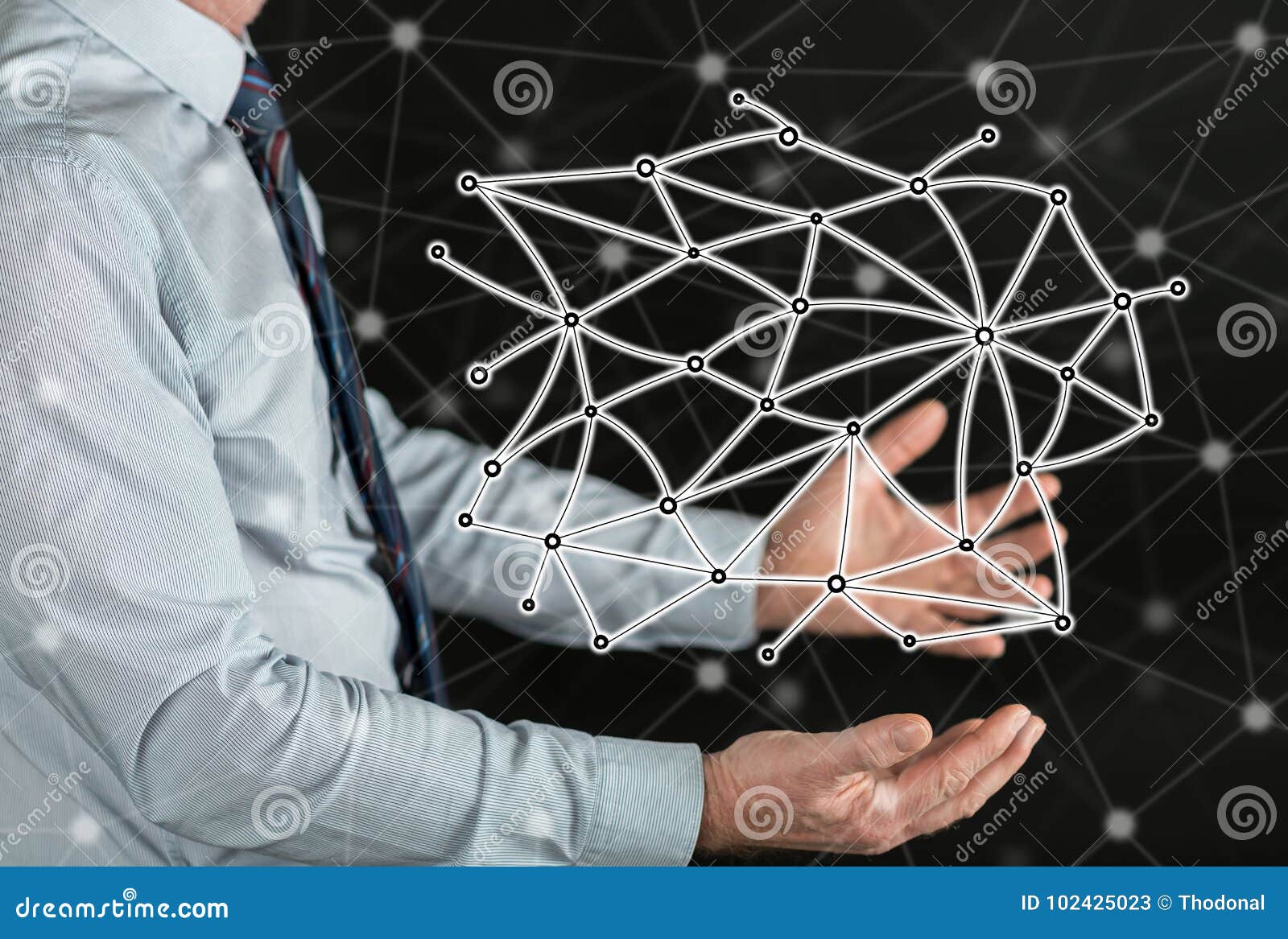 Concept of virtual network stock image. Image of tech - 102425023