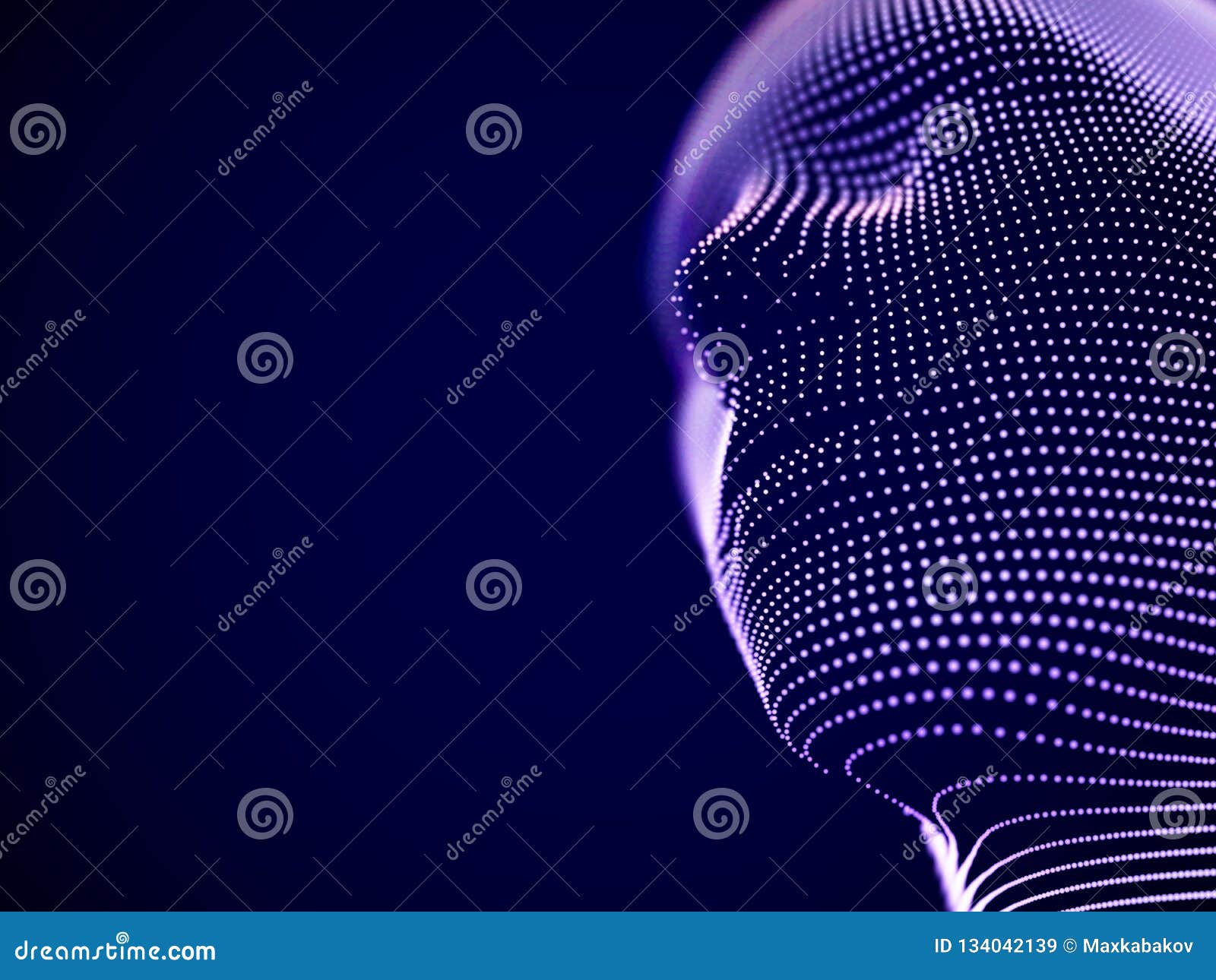 Virtual Reality Concept: Abstract Visualization of Artificial ...