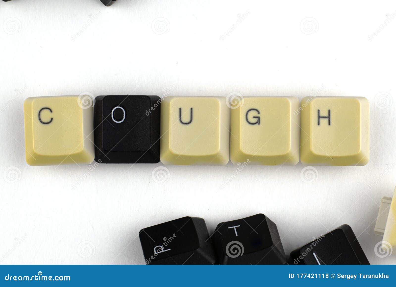 The Concept Virus Remote Work Computer Word Cough Laid Out from ...