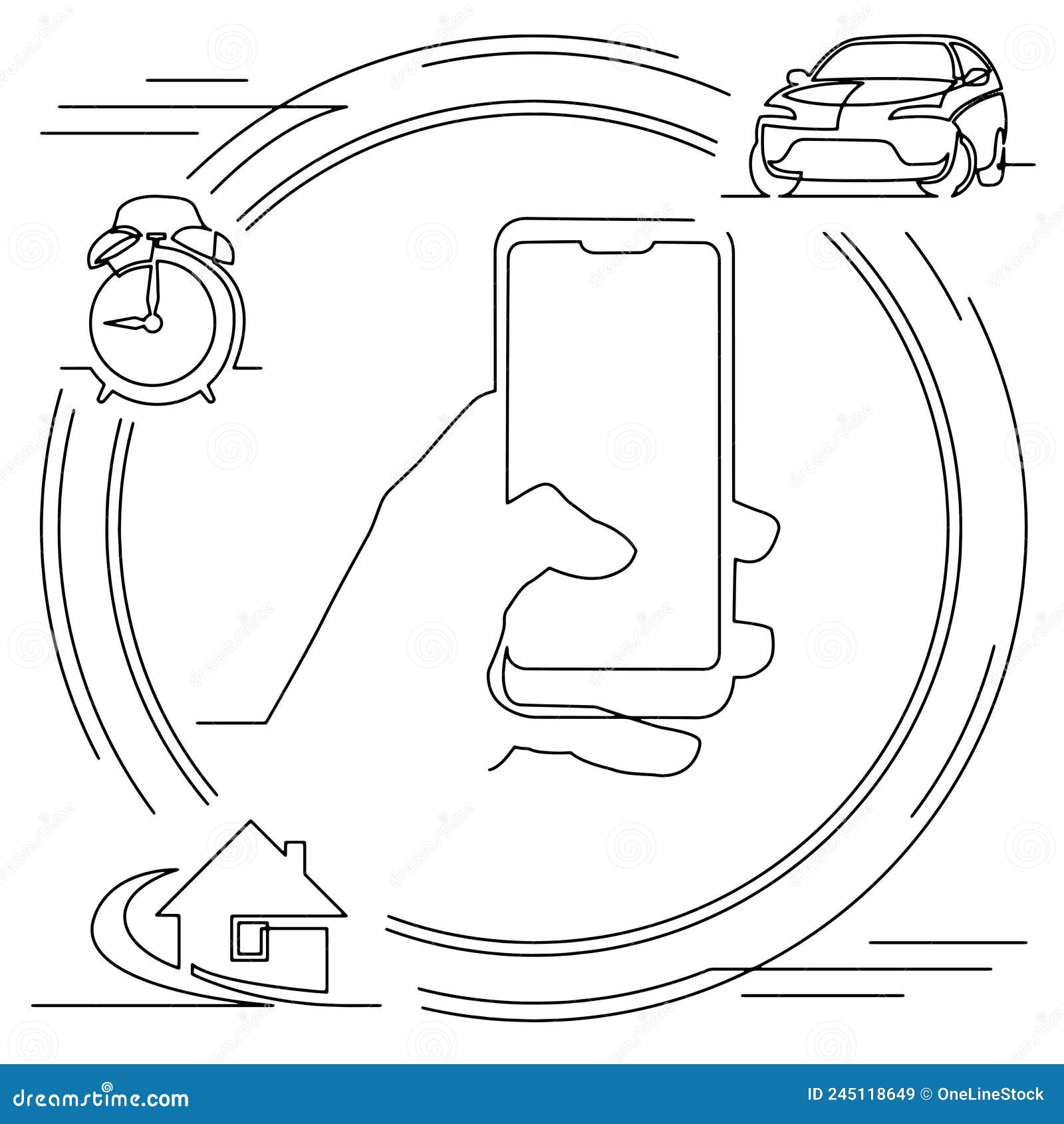 Concept Visualization Line Icon Drawing of Business Infographics Stock ...