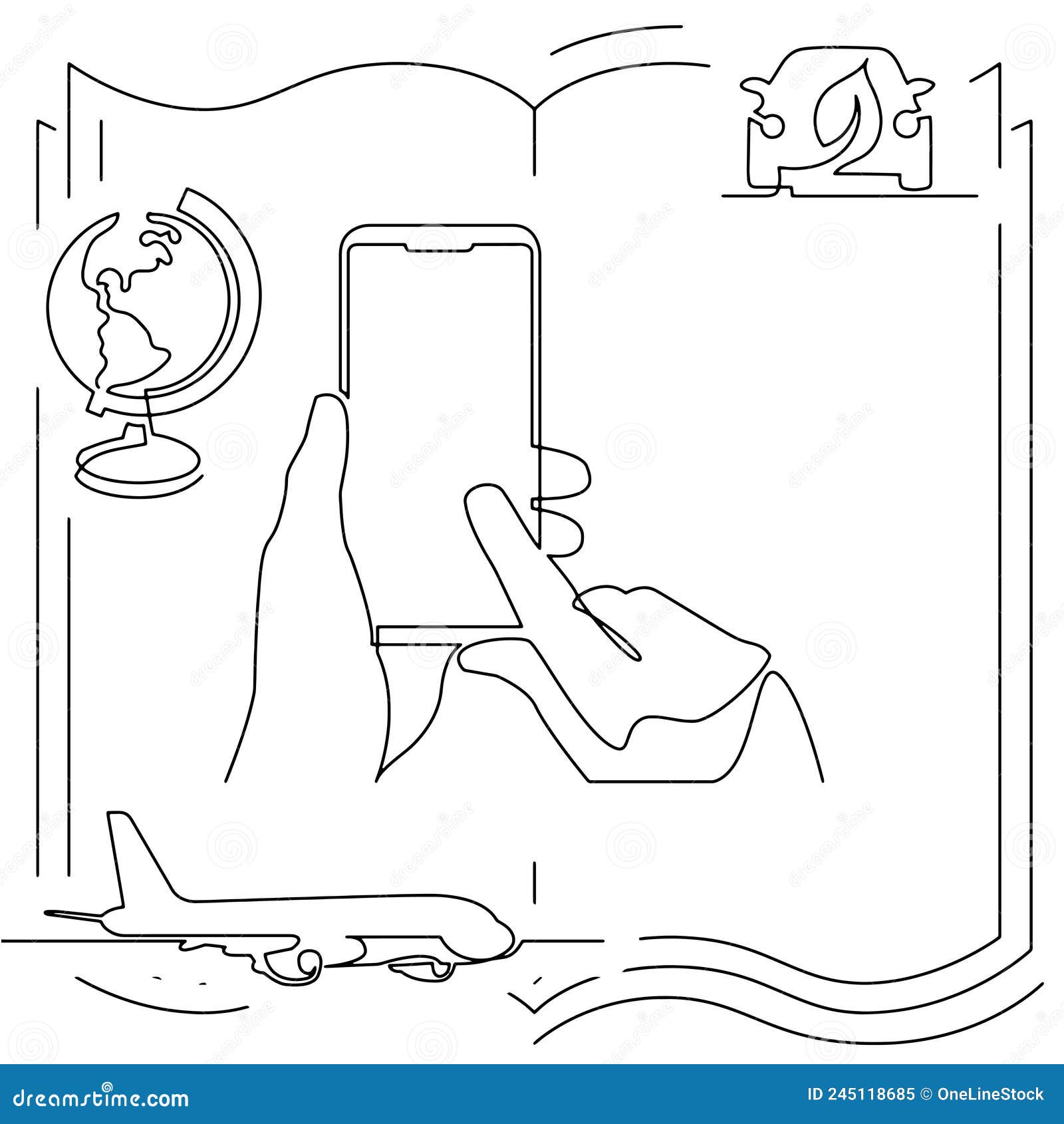 Concept Visualization Line Icon Drawing of Business Infographics Stock ...