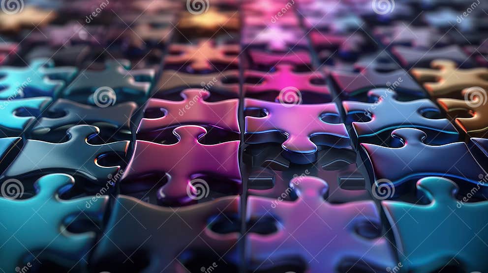 Jigsaw Puzzle Concept Merging with Mind, Illustrating Problem-Solving ...