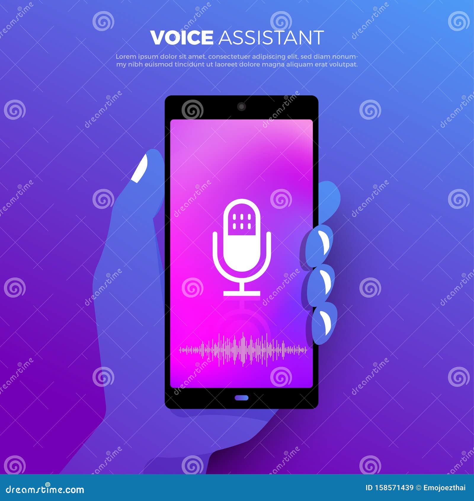 Concept Voice Technology stock vector. Illustration of technology ...