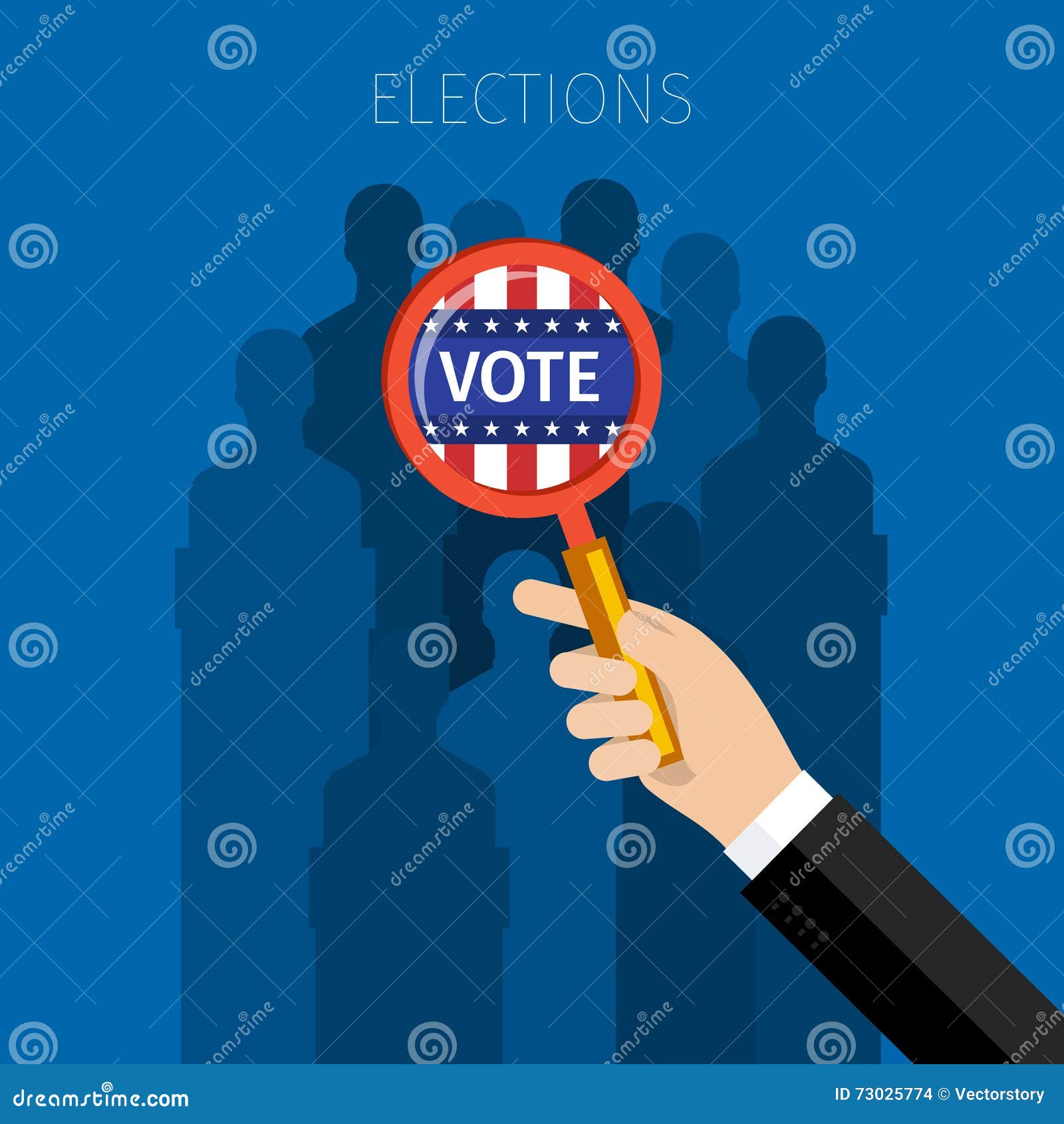 Concept of voting. stock vector. Illustration of blue - 73025774