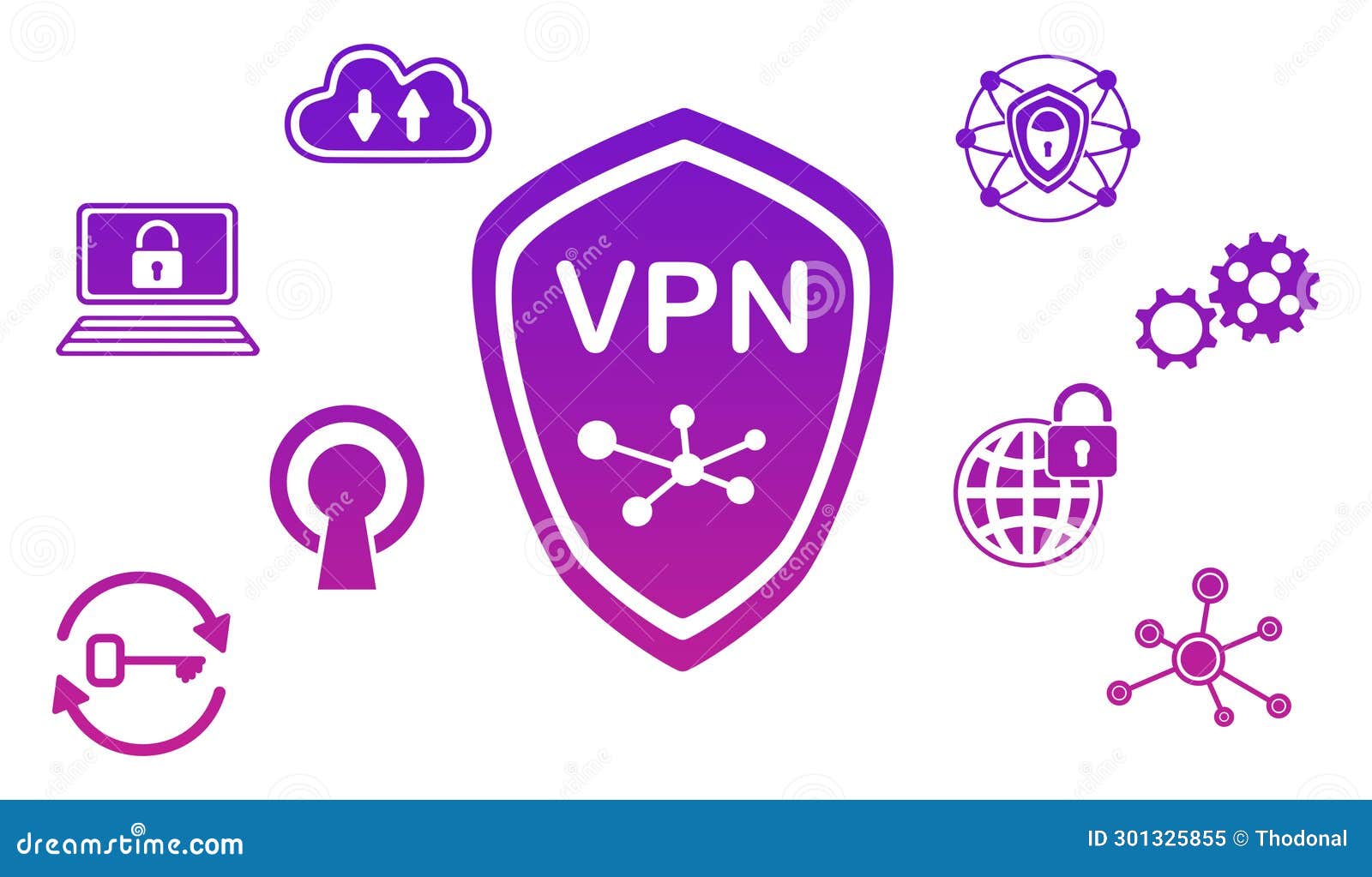 Concept of vpn stock illustration. Illustration of online - 301325855