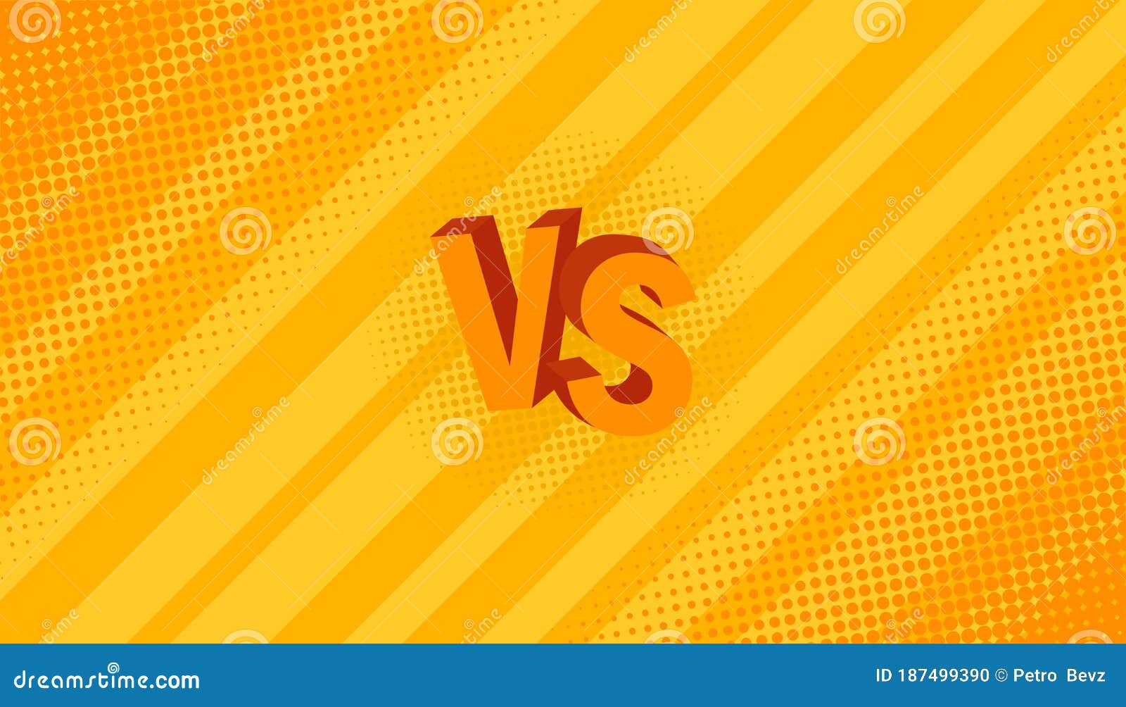 Concept VS. Versus. Fight. Yellow Retro Background Comics Style Design ...