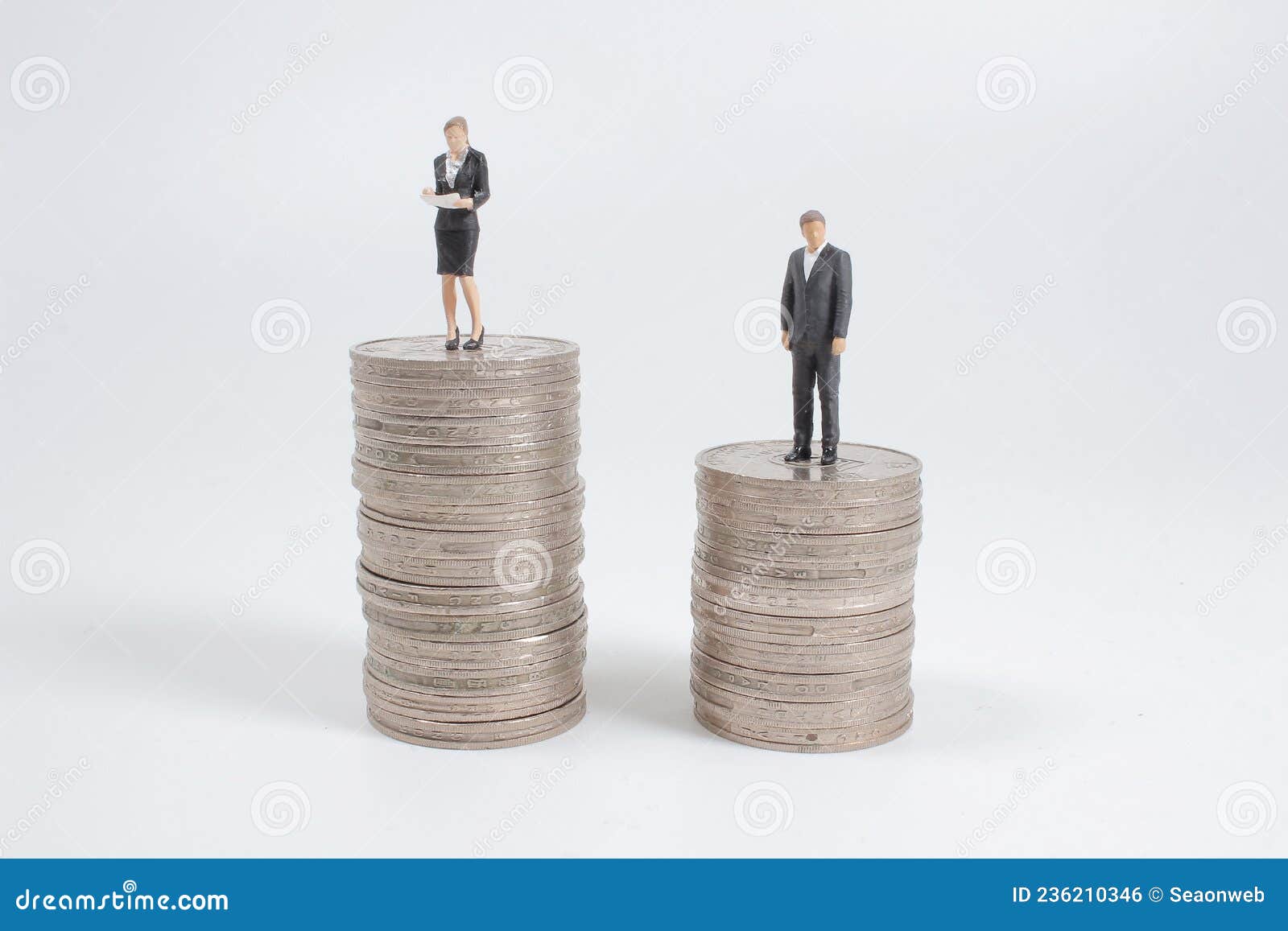 The Concept of Wage Difference between Men and Women Stock Photo ...