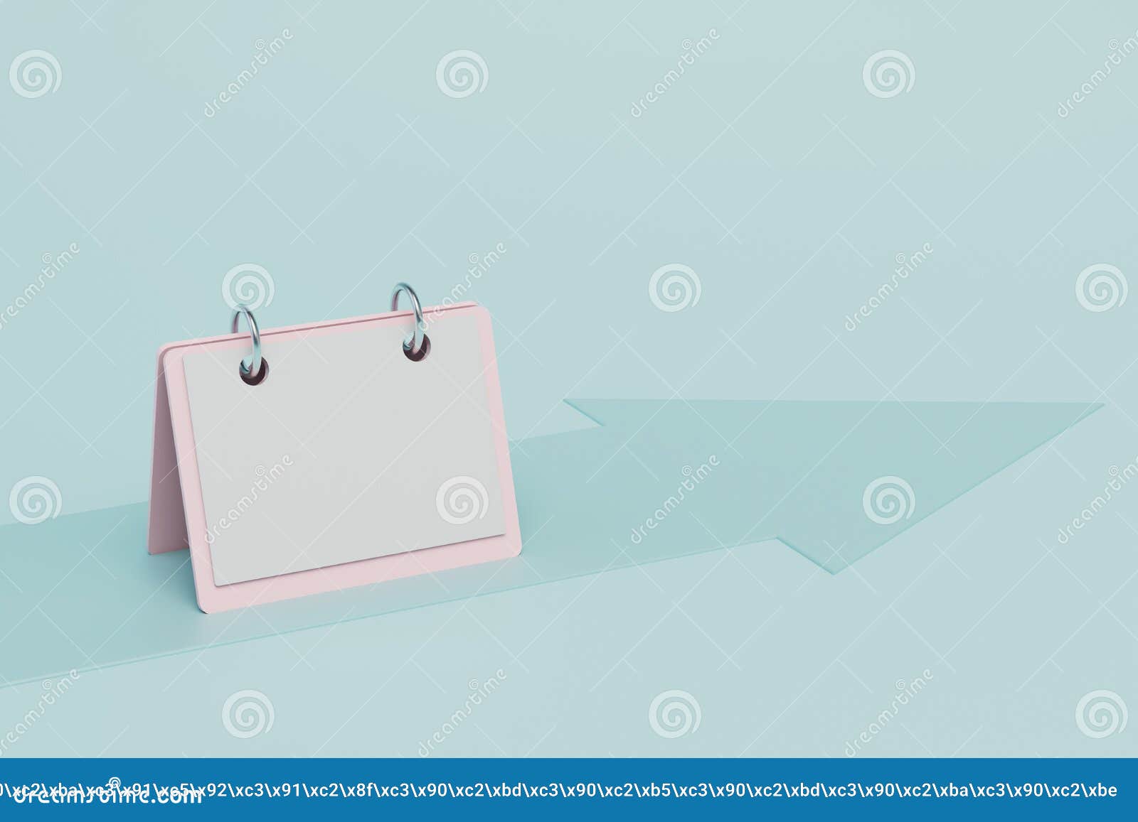 The Concept of Waiting for a Certain Date. Flip Calendar and Arrow on a ...