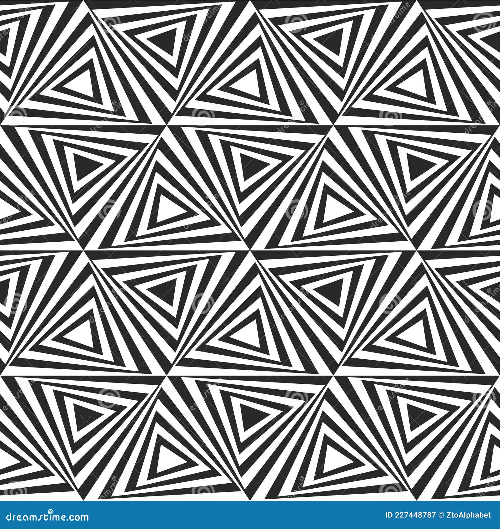Optical Illusion Triangle Seamless Pattern Stock Vector - Illustration ...