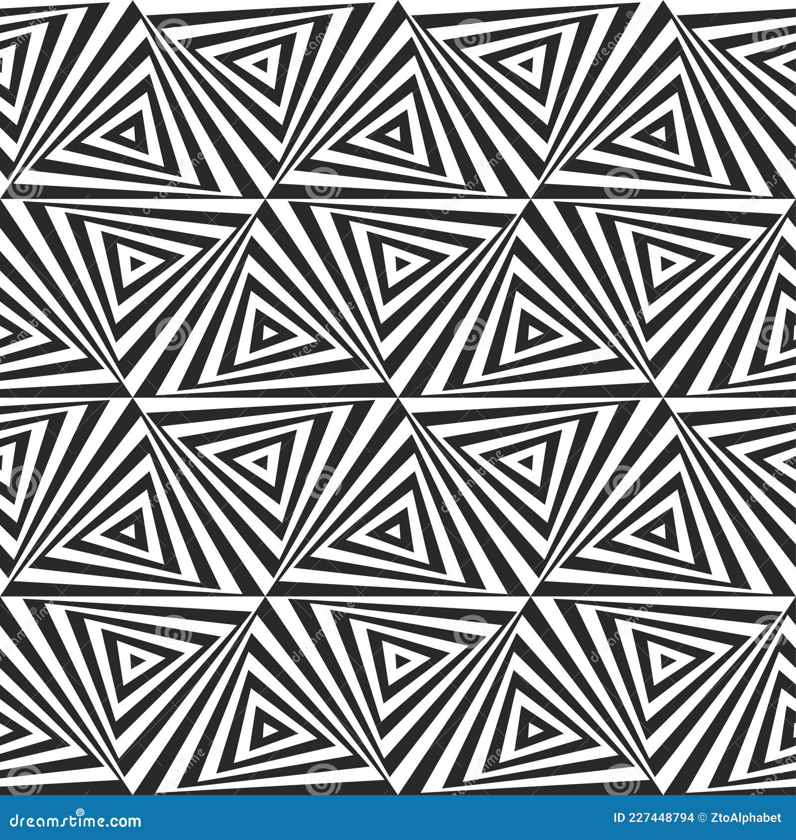 Optical Illusion Triangle Seamless Patterns Stock Vector - Illustration ...