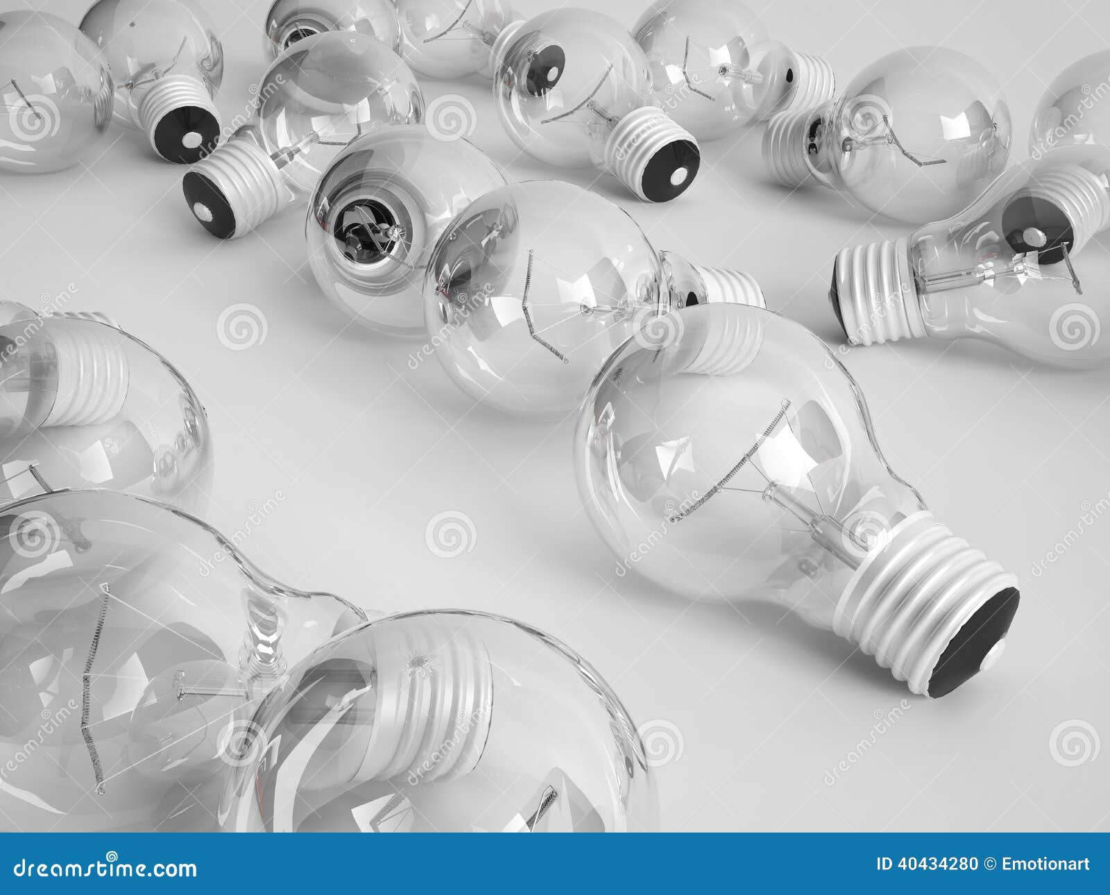 Concept Wallpaper with Lots of Light Bulbs Stock Illustration ...