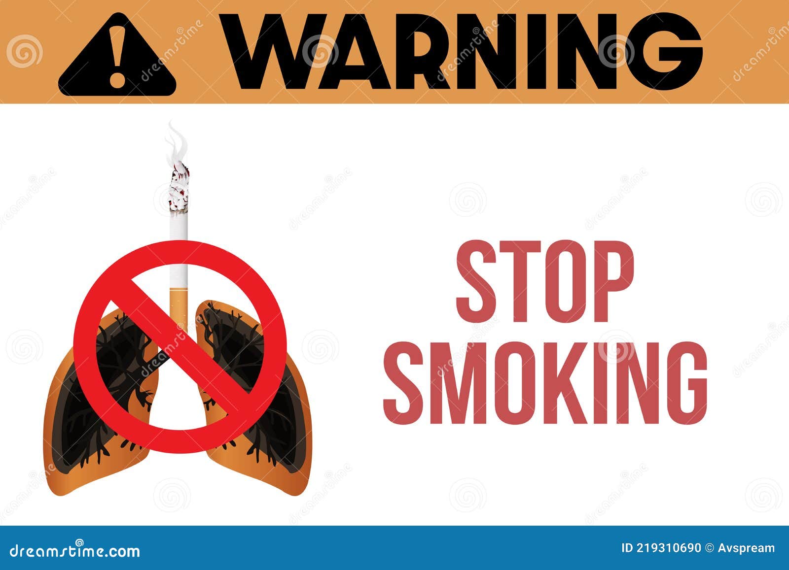 Concept of Warning Stop Smoking Sign. - Vector Stock Vector ...