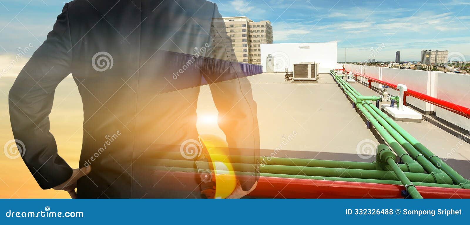 Concept of Water Pipe Supervisor on Building Stock Photo - Image of ...