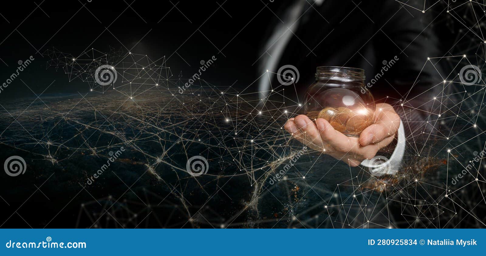 Concept of Wealth and Accumulations on the Internet Stock Photo - Image ...