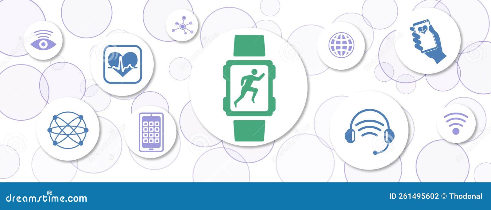 Concept of Wearable Technology Stock Illustration - Illustration of ...