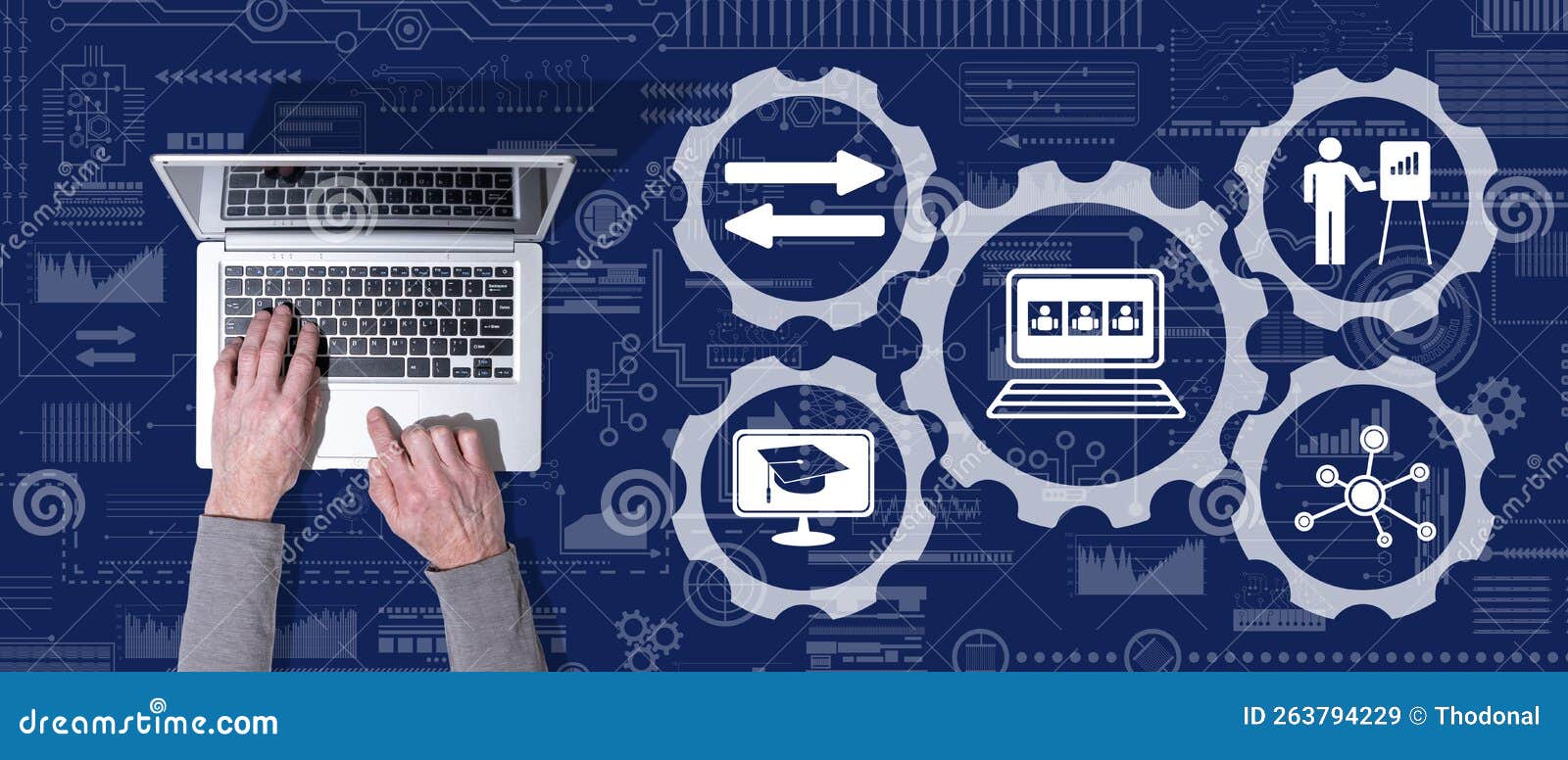 Concept of webinar stock illustration. Illustration of teaching - 263794229