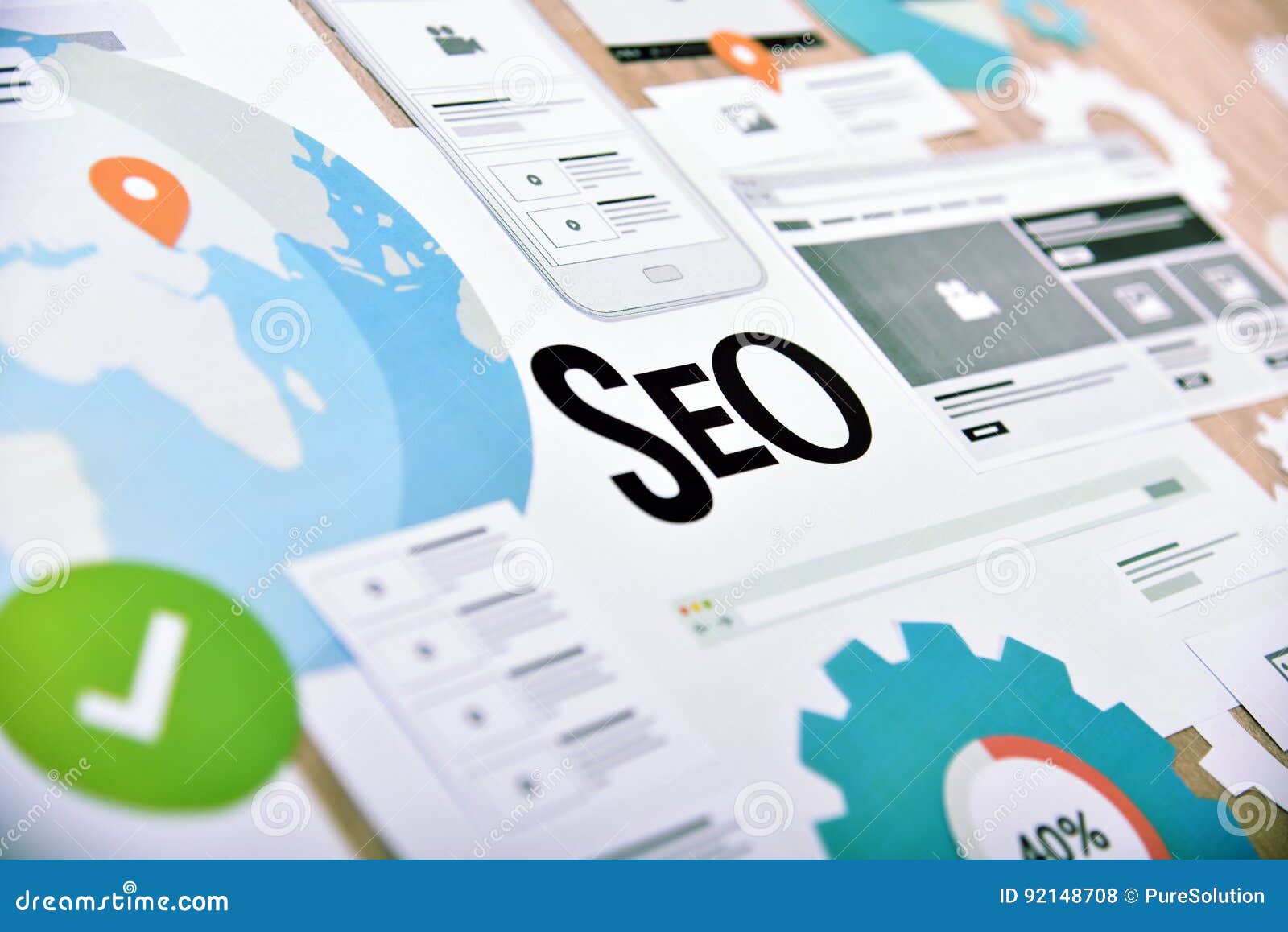 Concept for Website Development and SEO Services Stock Photo - Image of ...