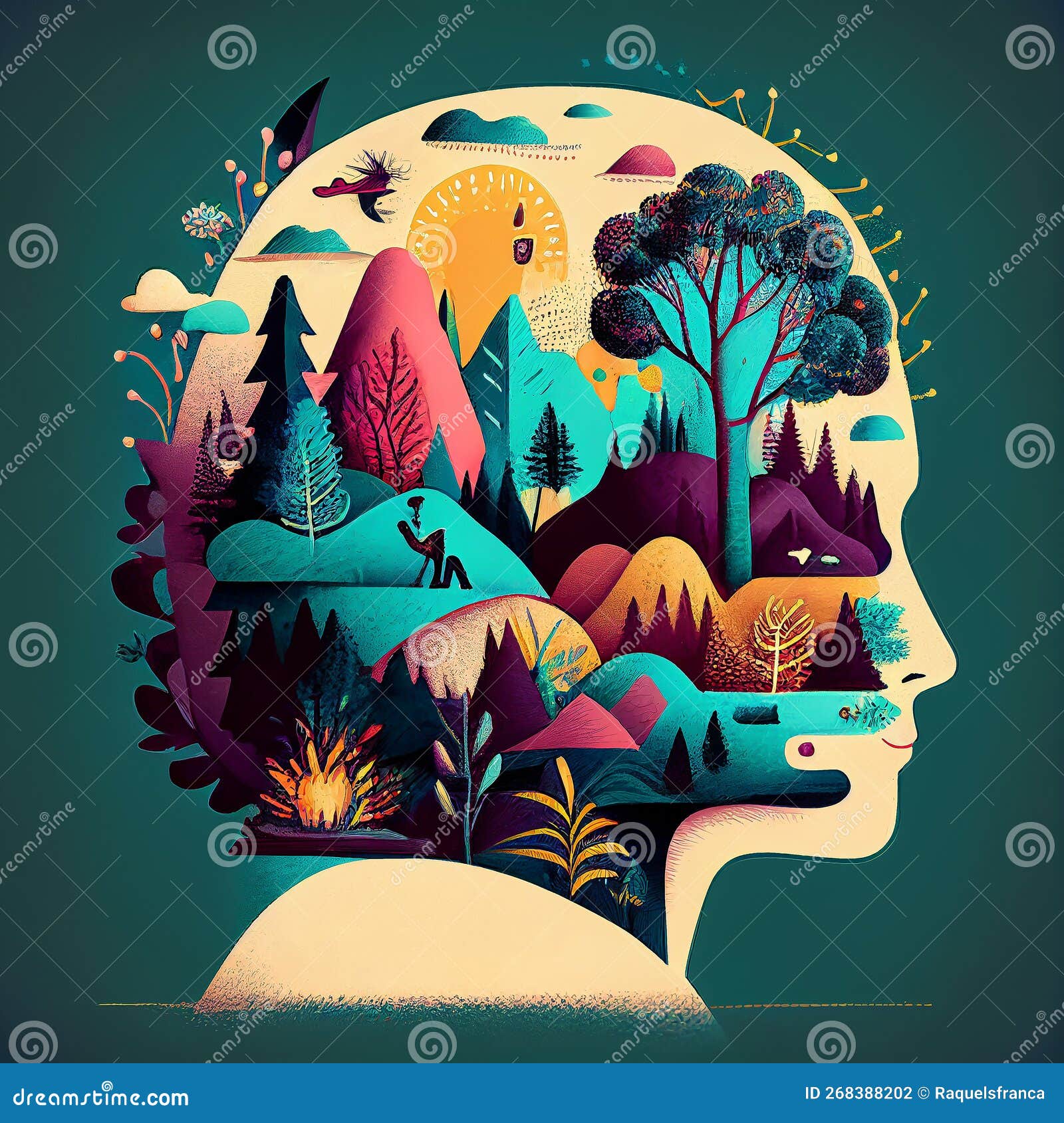 Concept of Wellness, Wellbeing, Illustration Stock Illustration ...