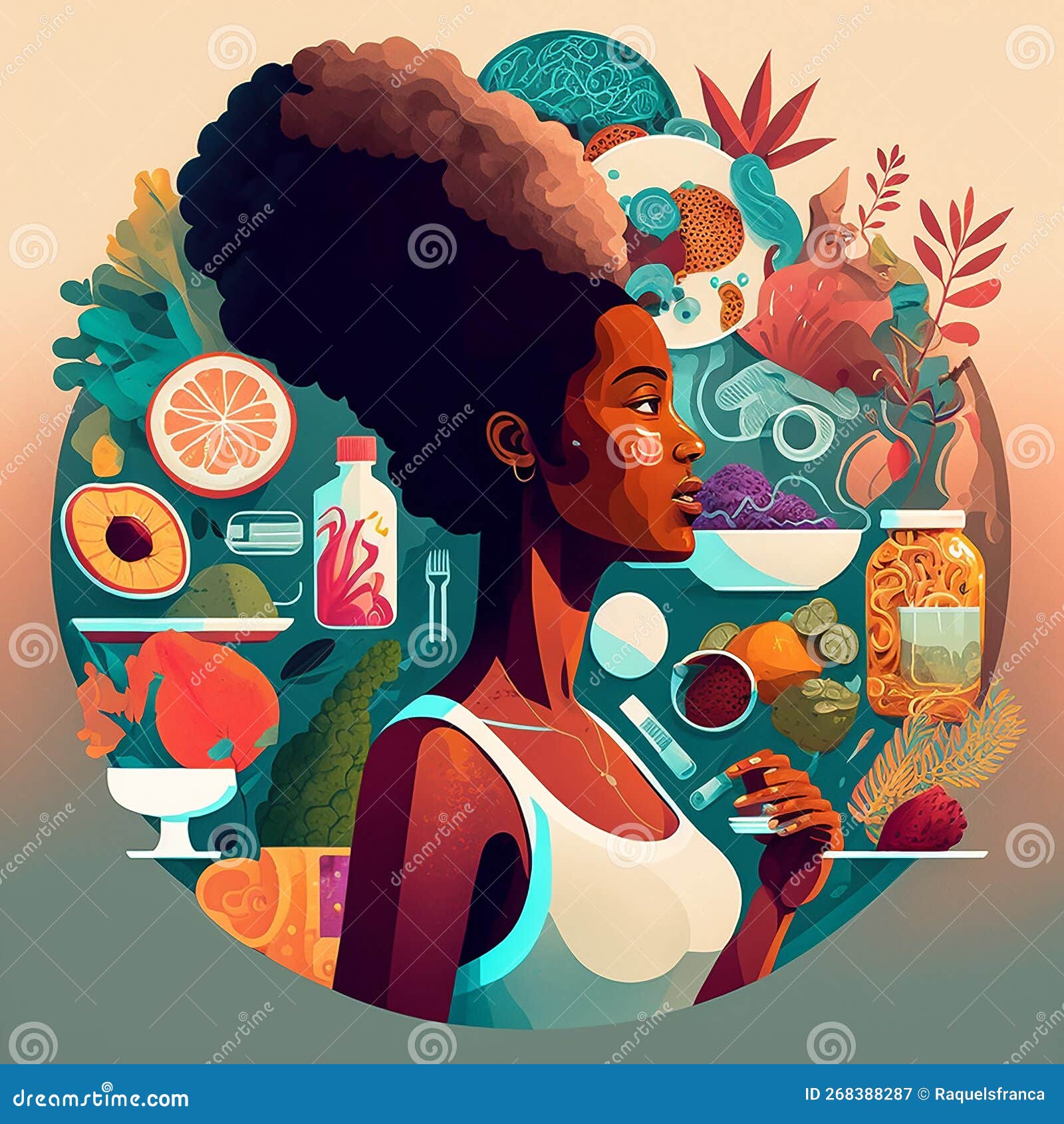Concept of Wellness, Wellbeing, Illustration Stock Illustration ...
