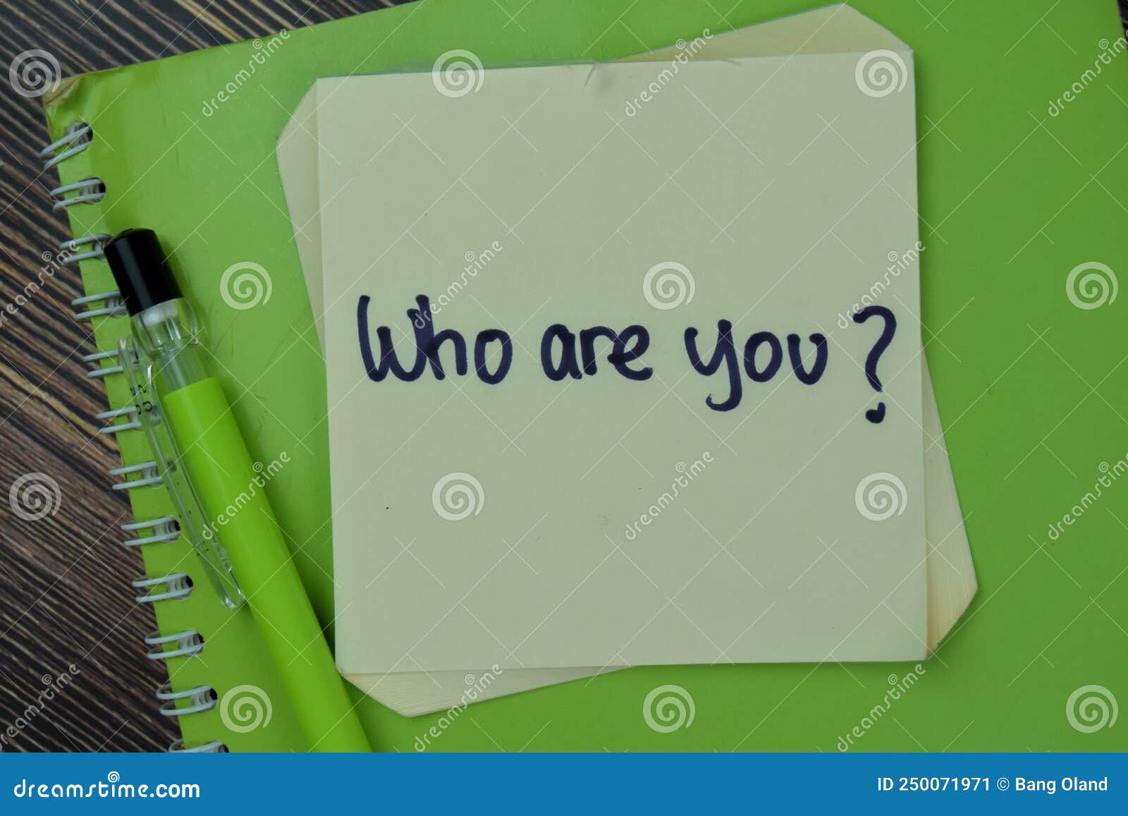 Concept of Who are You? Identity Write on Sticky Notes Isolated on ...