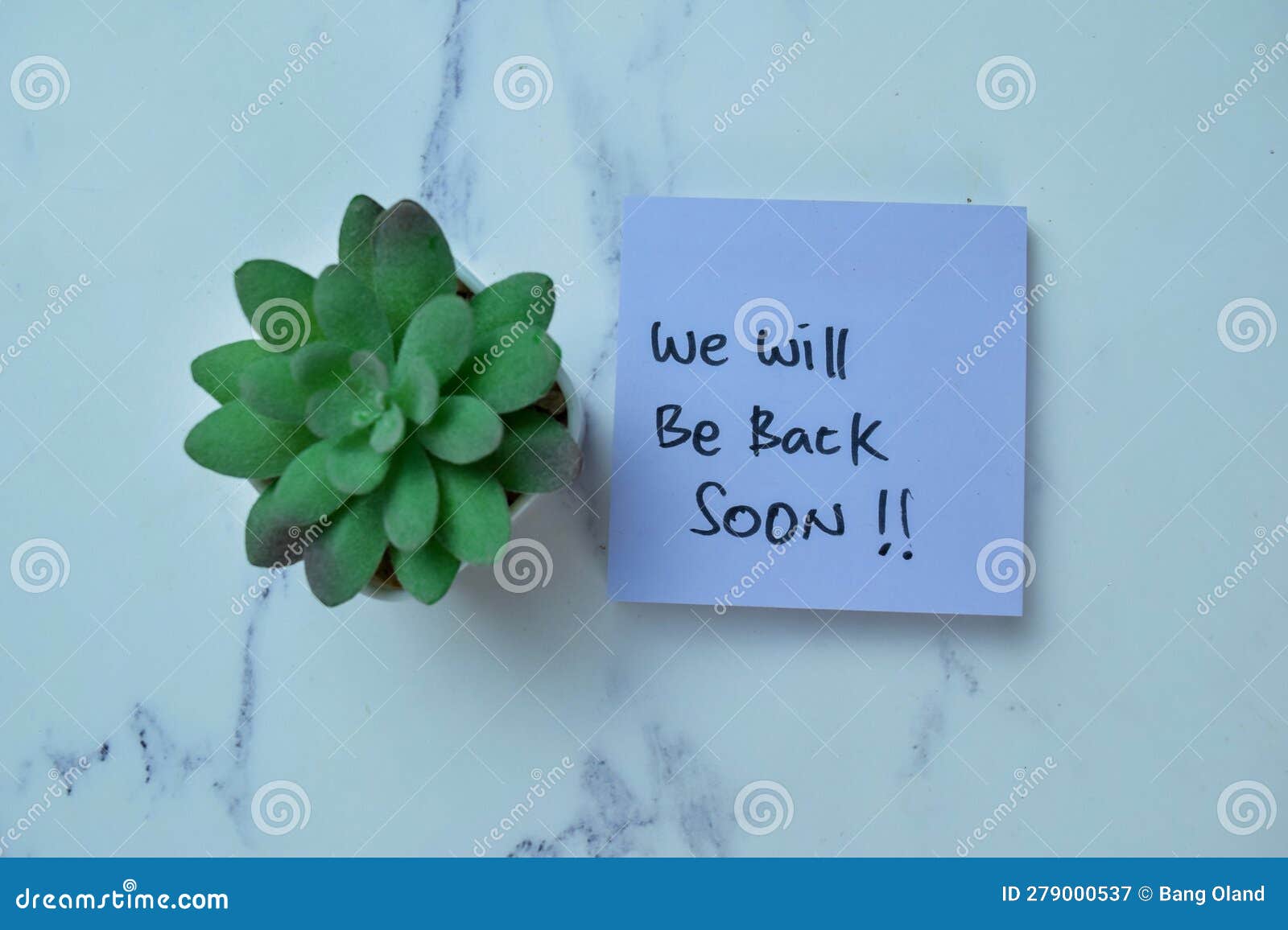 Concept of we Will Be Back Soon!! Write on Sticky Notes Isolated on ...
