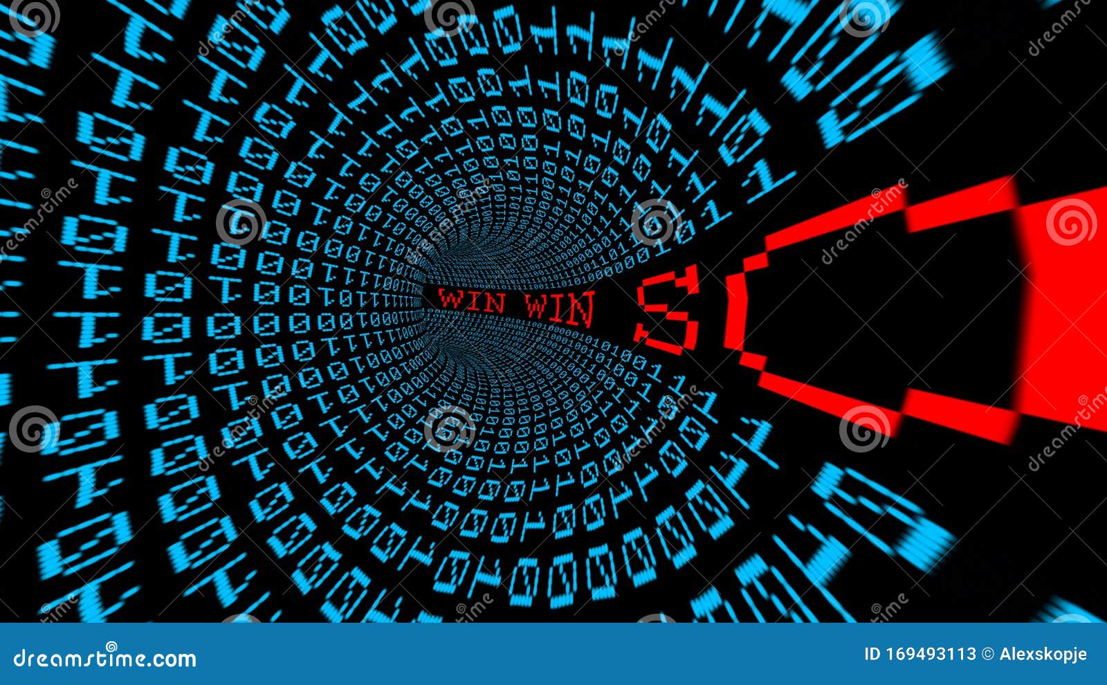 Win Win Solution Data Tunnel Stock Illustration - Illustration of ...