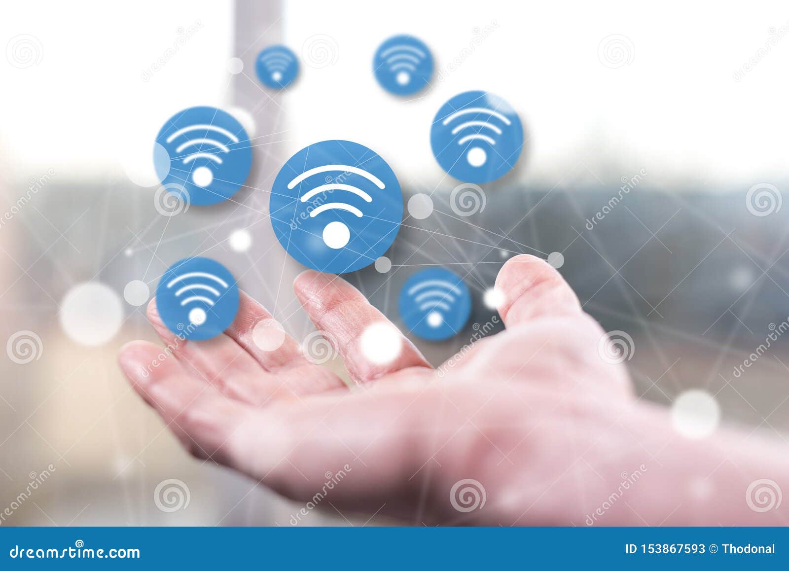 Concept of Wireless Connection Stock Image - Image of connection ...